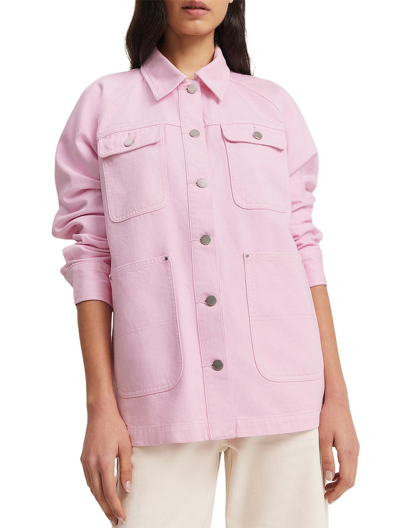 Country Road Australian Cotton Pocket Detail Shacket | David Jones