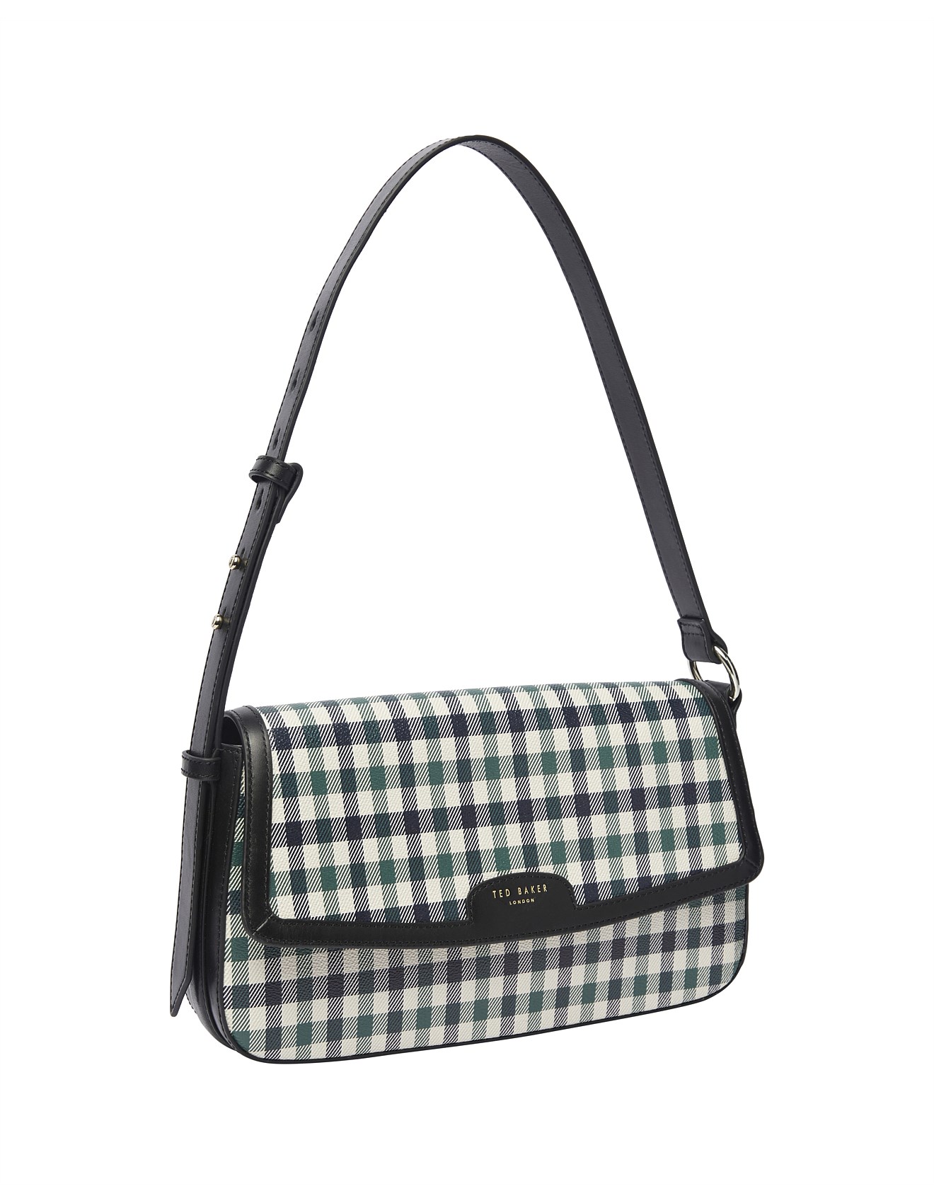 Ted Baker Checksa Check Baguette Shoulder Bag | David Jones