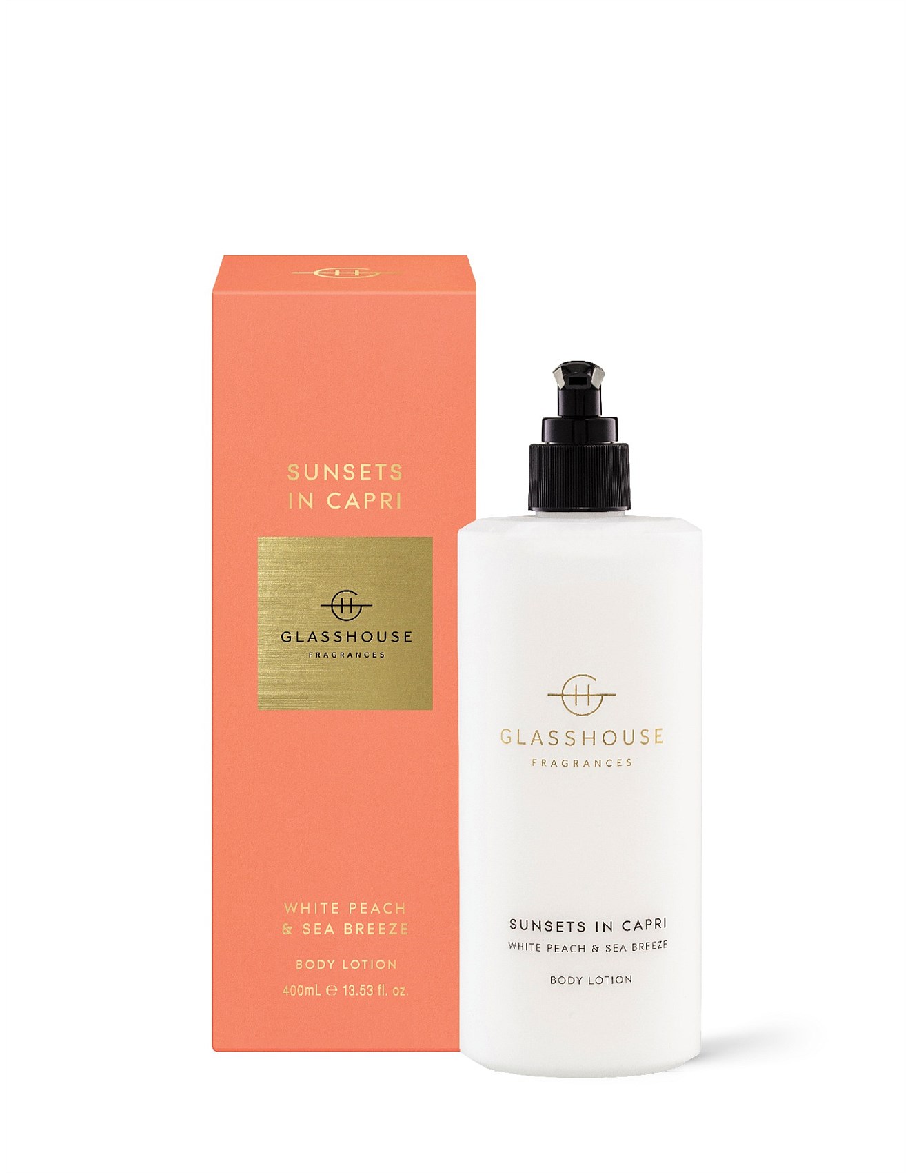 Glasshouse Fragrances Sunsets In Capri 400ml Body Lotion | David Jones
