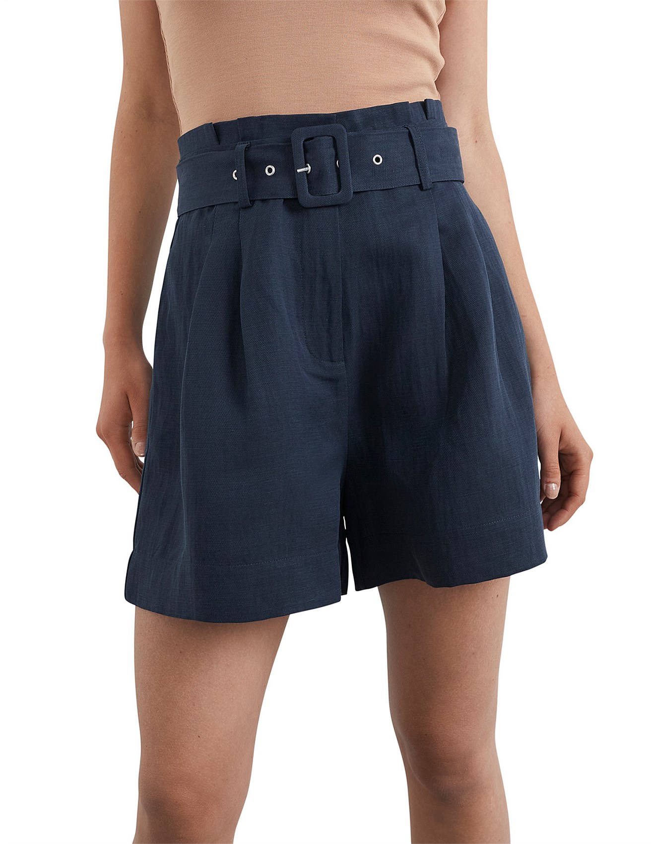 French Connection Belted Pleat Front Short | David Jones