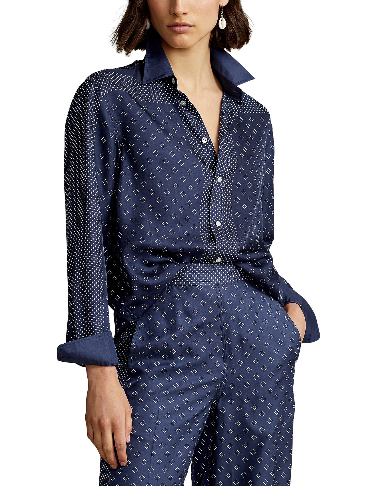 Polo Ralph Lauren Mulberry Silk Shirt | David Jones