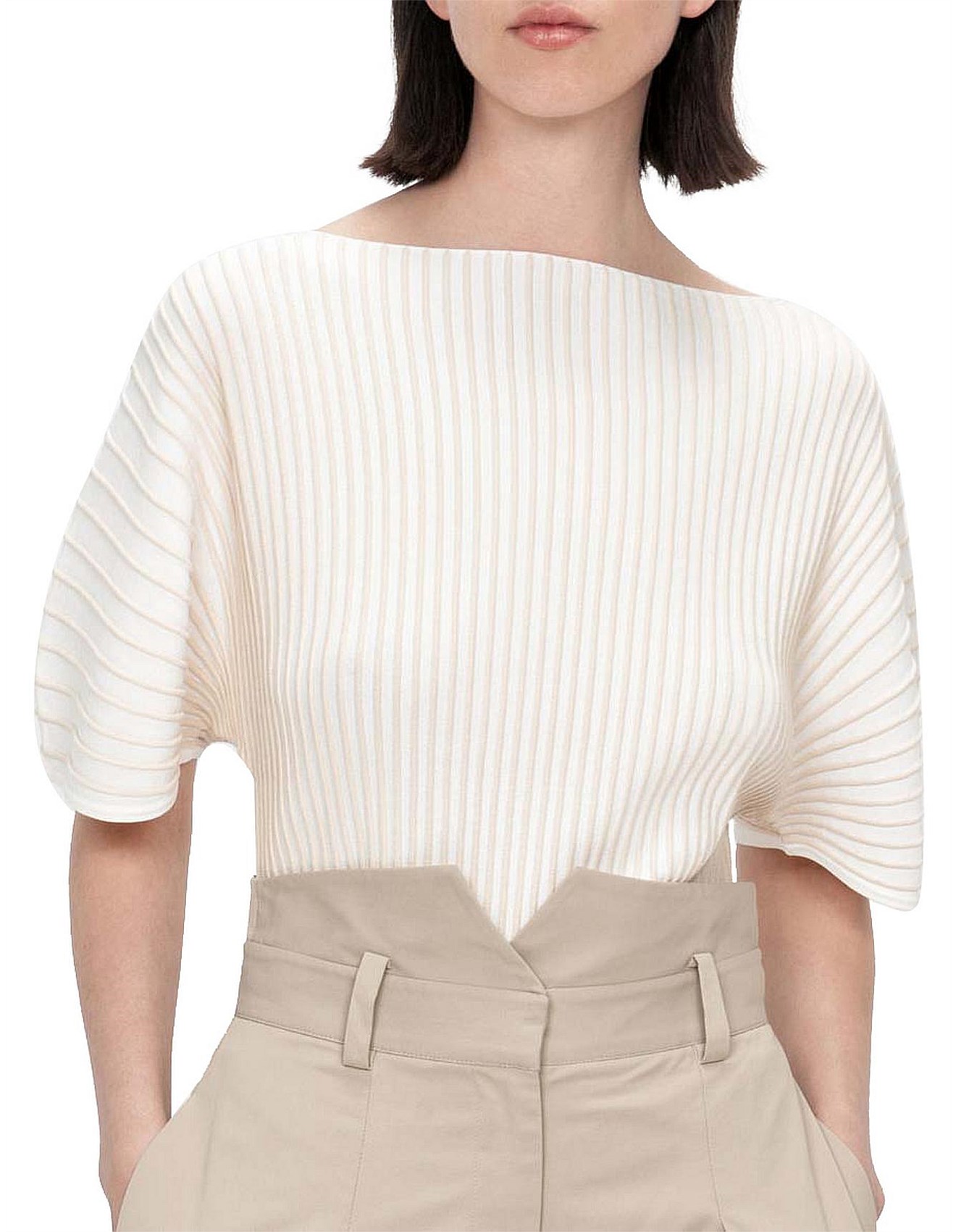 Veronika Maine 2 Tone Ottoman Knit | David Jones