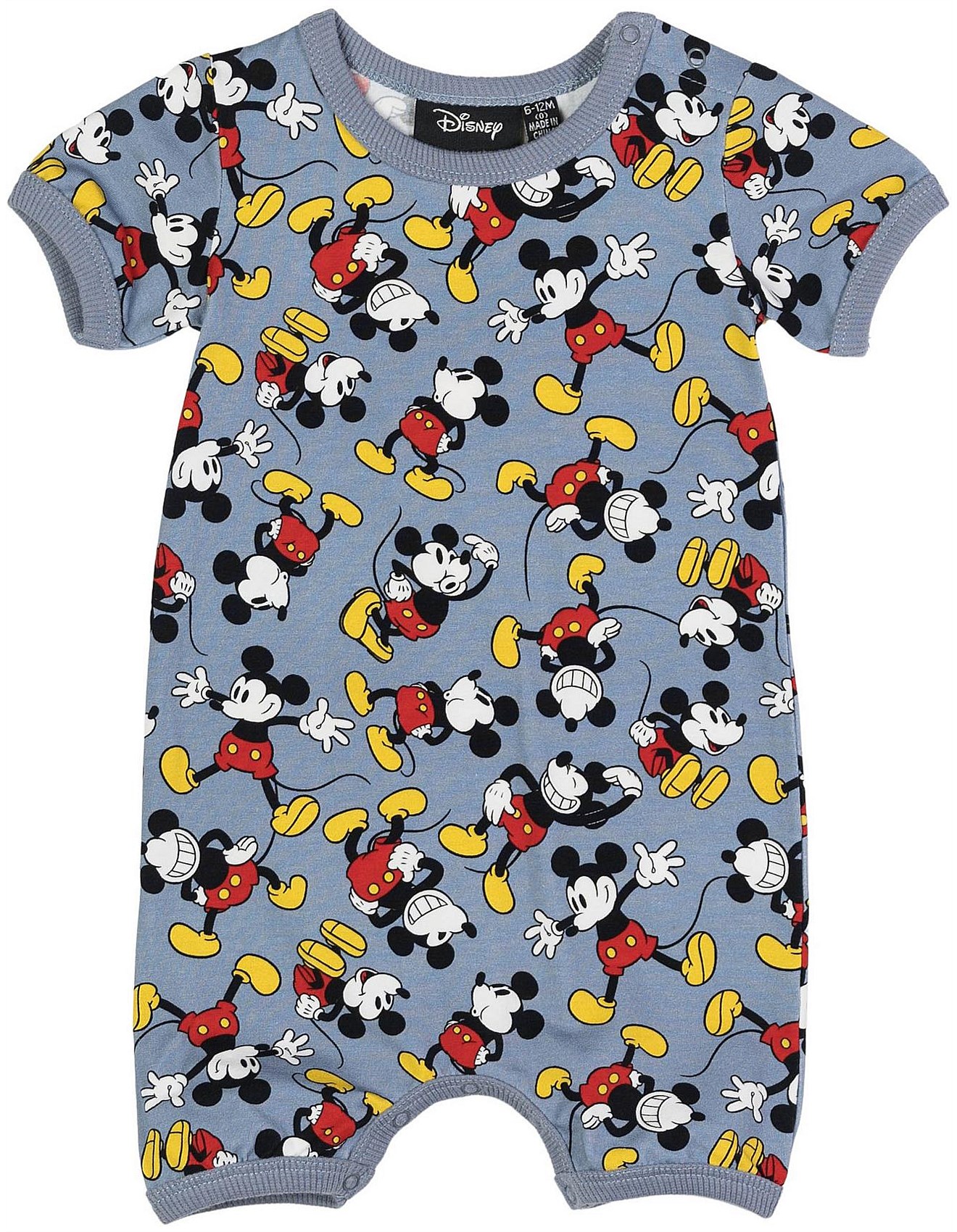 Rock Your Baby Mickey Mouse Ss Playsuit | David Jones