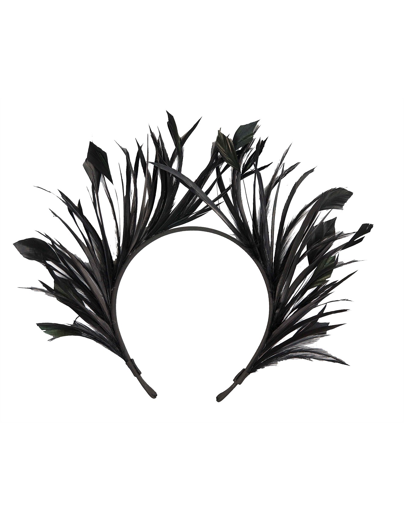 Max Alexander Black Feather Crown Fascinator | David Jones