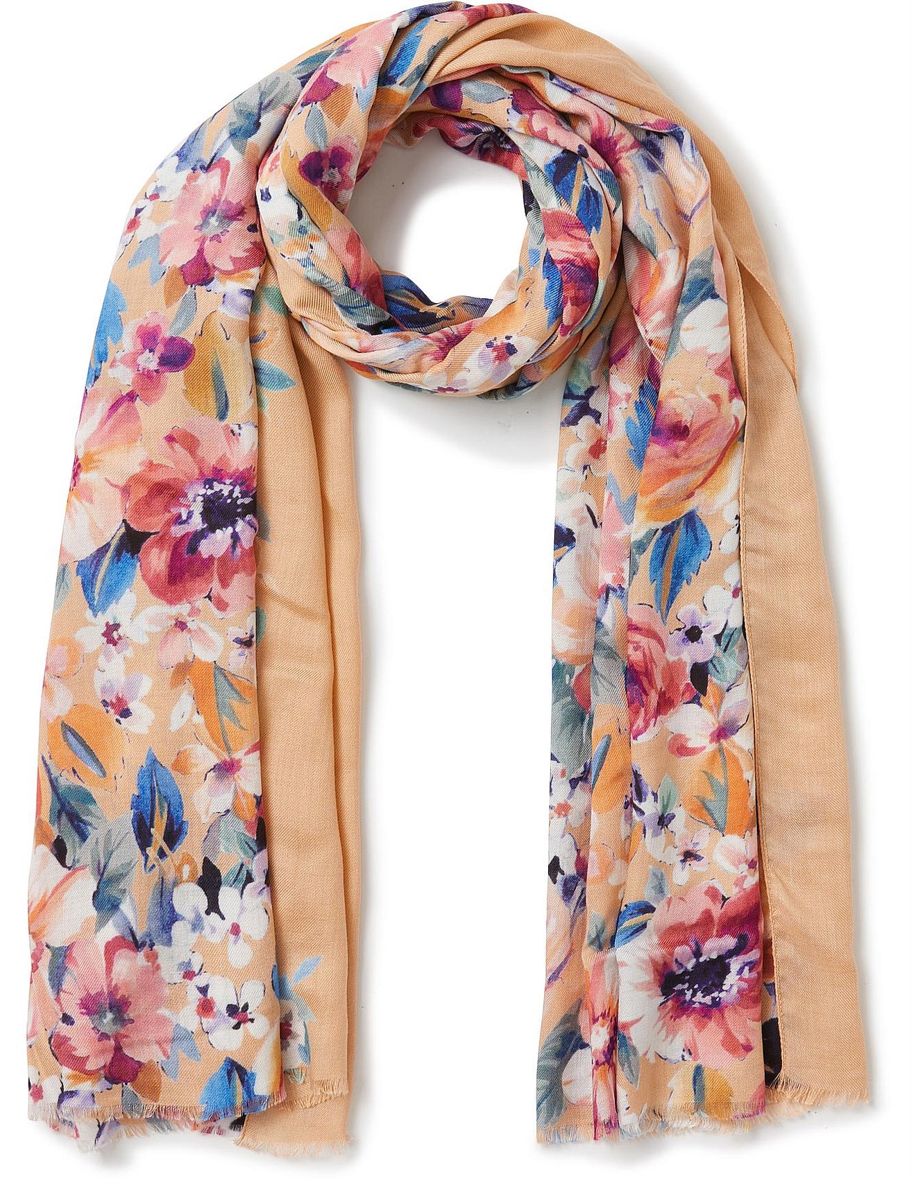 Milana Floral Drape Scarf | David Jones