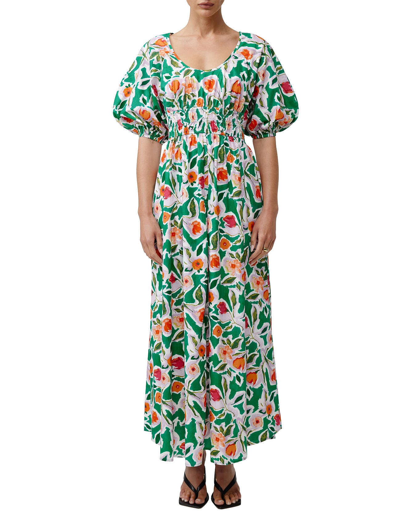 Kinney Poet Puff Sleeve Maxi Dress In Abstract Bloom | David Jones