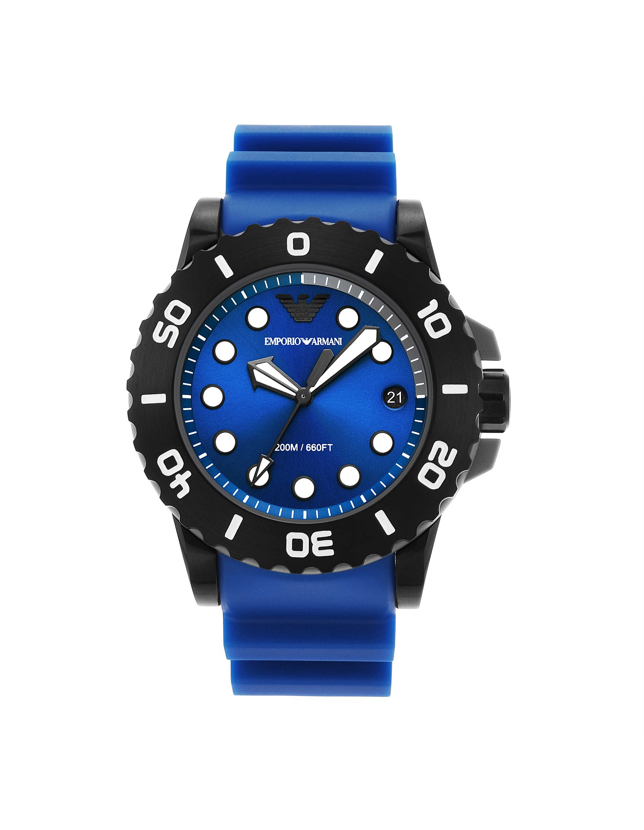 Emporio Armani Blue Analogue Watch | David Jones