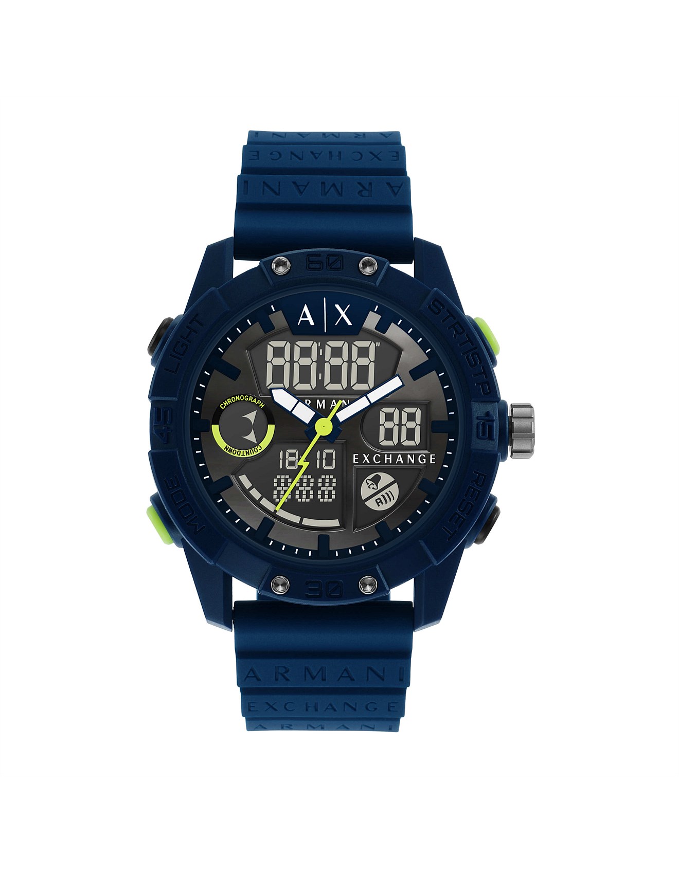 Armani Exchange Blue Analogue-digital Watch | David Jones