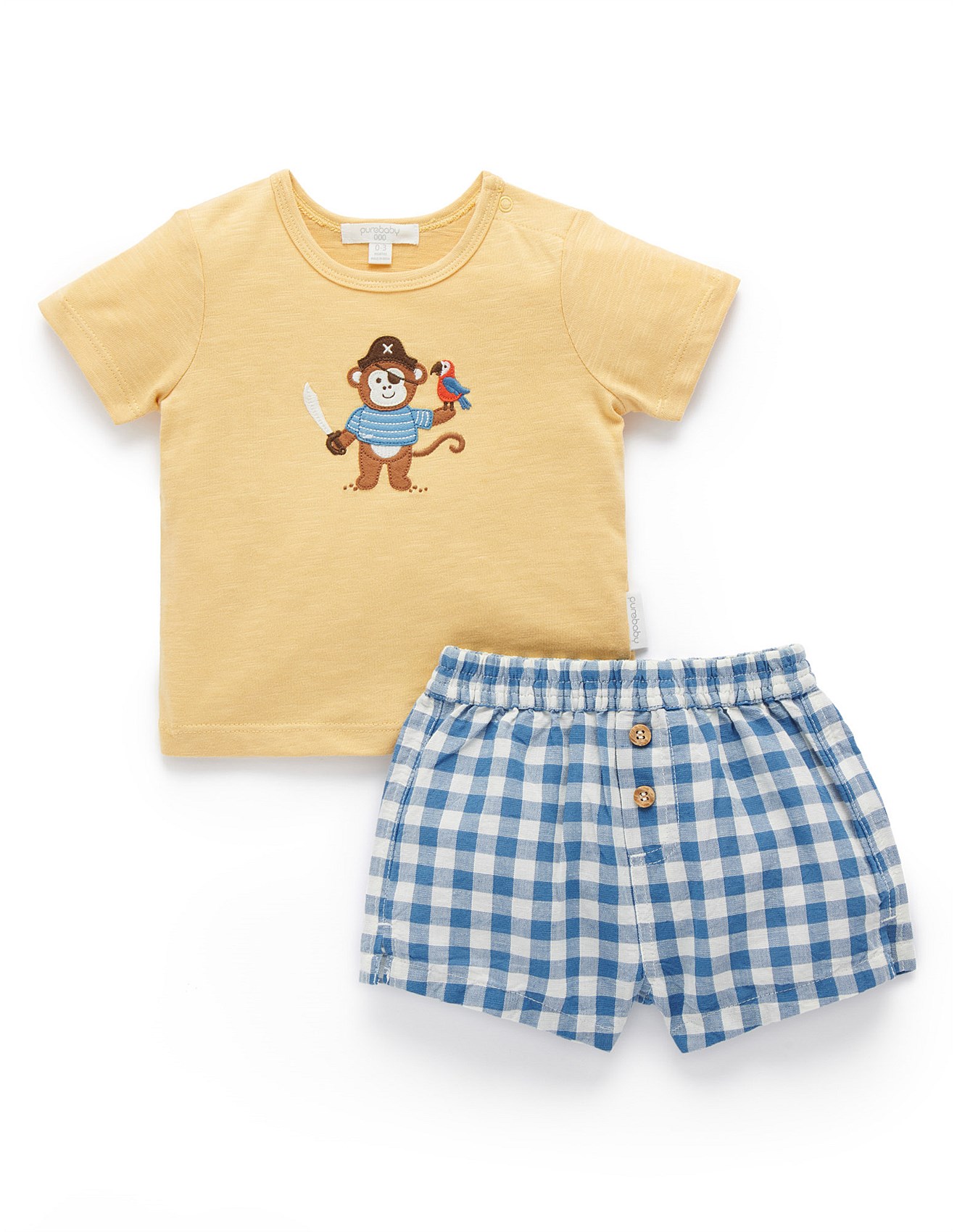 Purebaby Gingham Set | David Jones