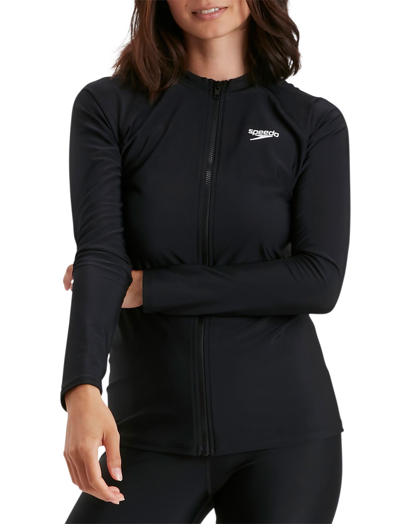 Speedo Zip Long Sleeve Rash Vest | David Jones