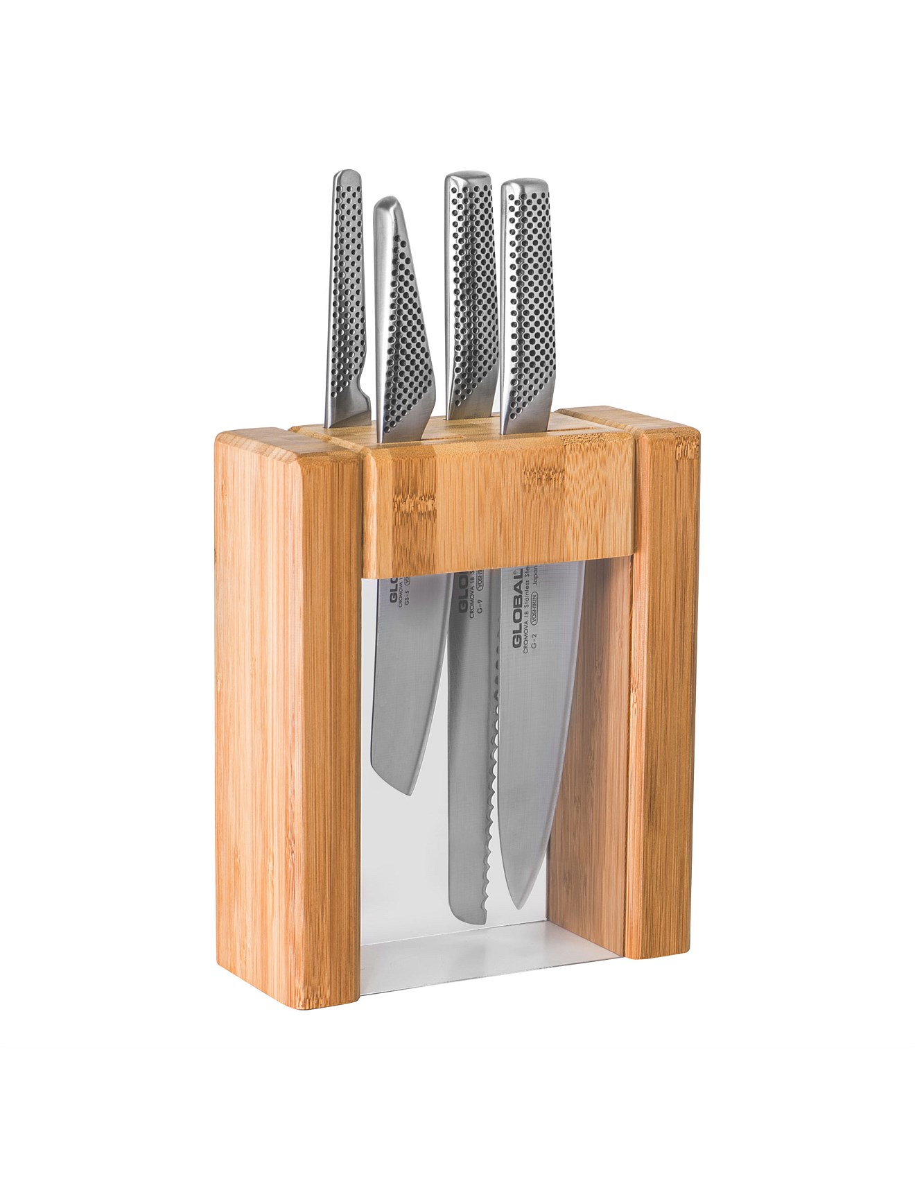 Global Ikasu V 5 Piece Knife Block Set | David Jones