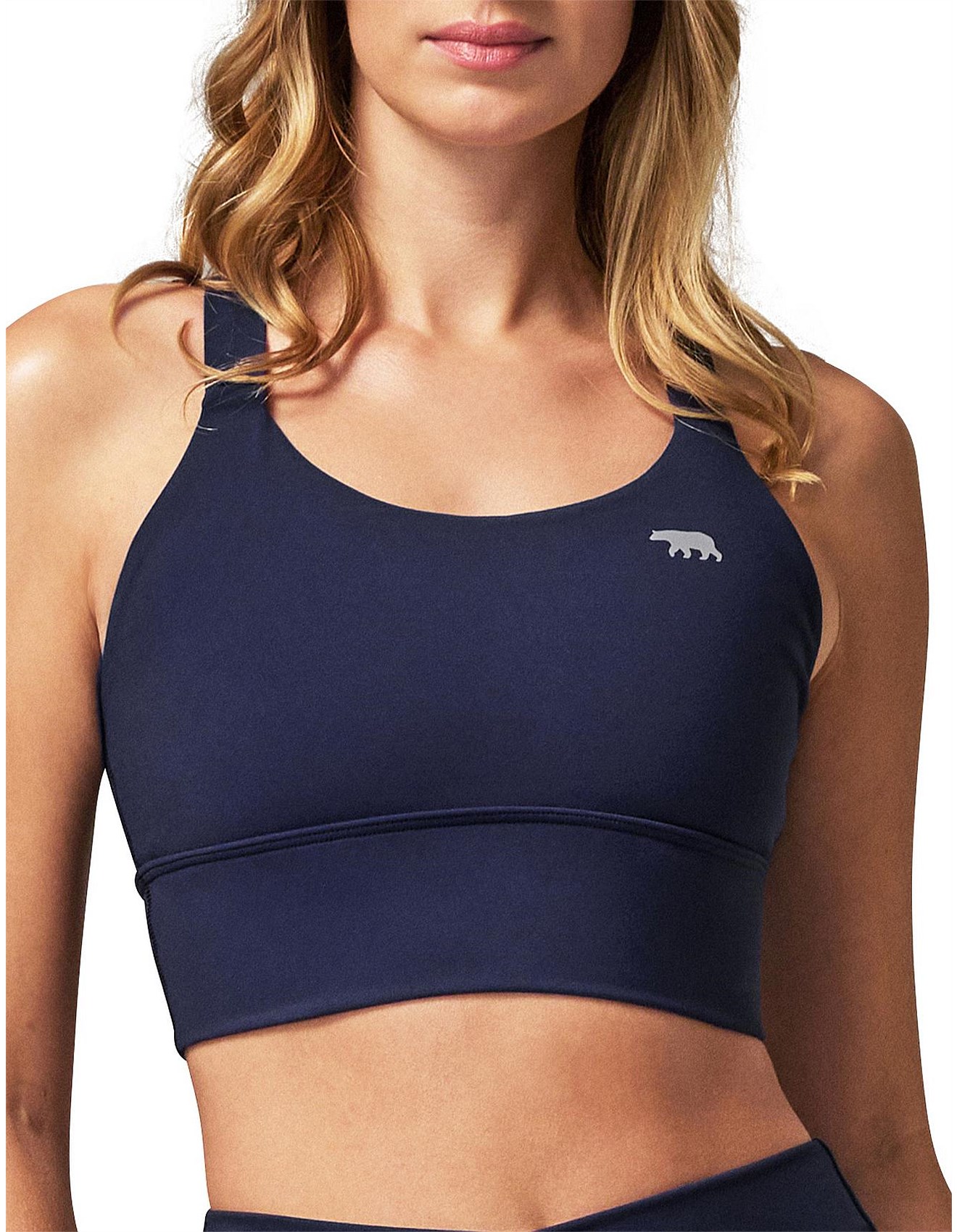 Running Bare Power Up Long Line Sports Bra | David Jones