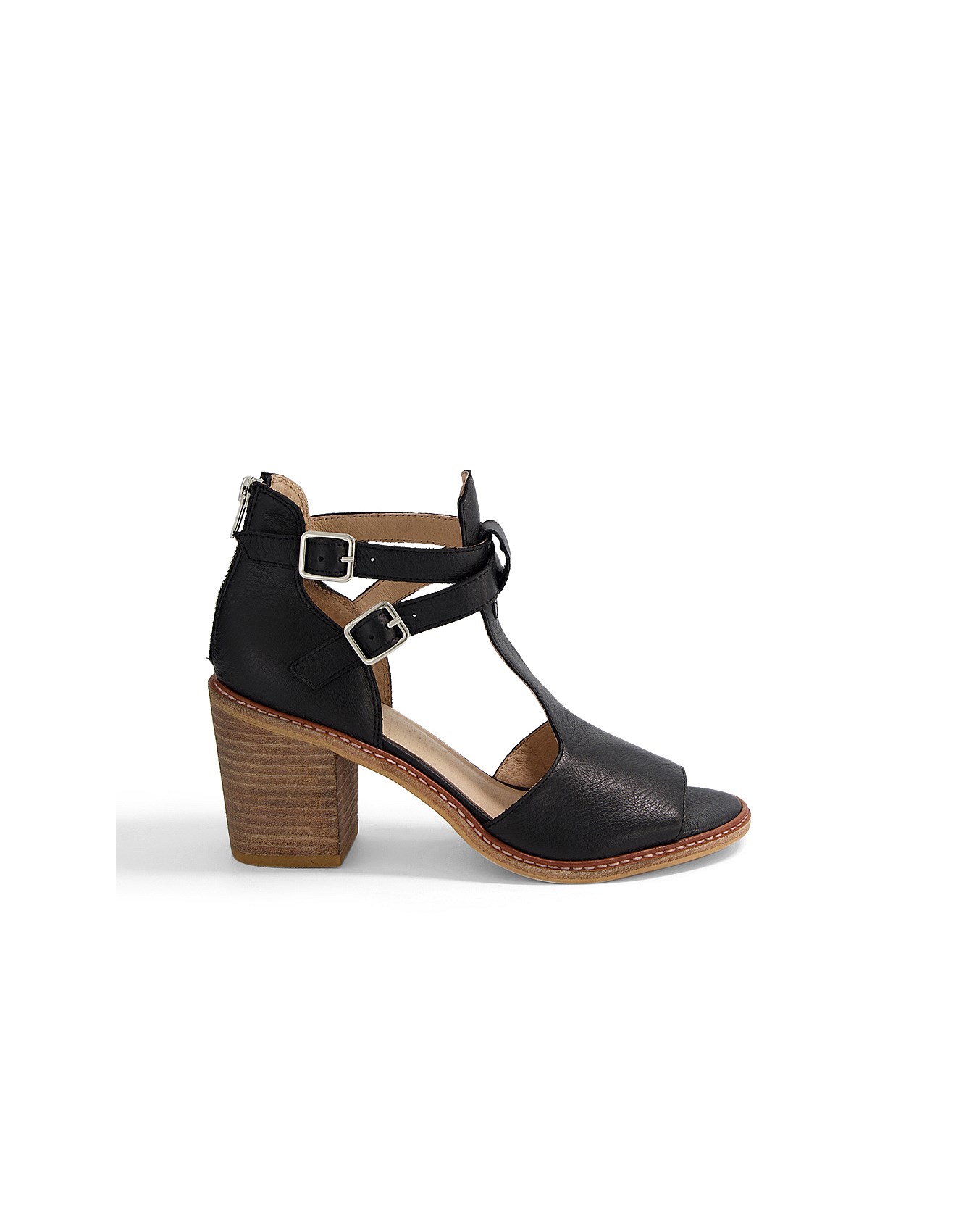 Midas Gyla Mi Black Natural Heel Leather | David Jones