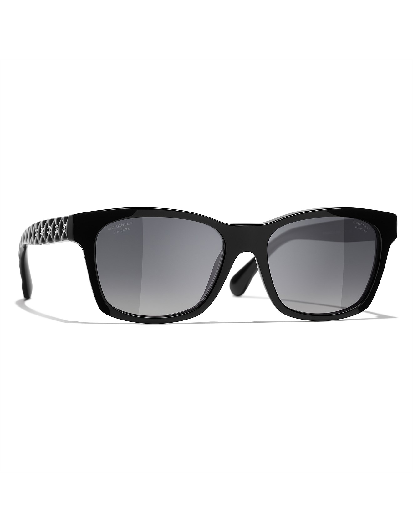 Chanel Acetate Rectangle Balck Sunglass | David Jones