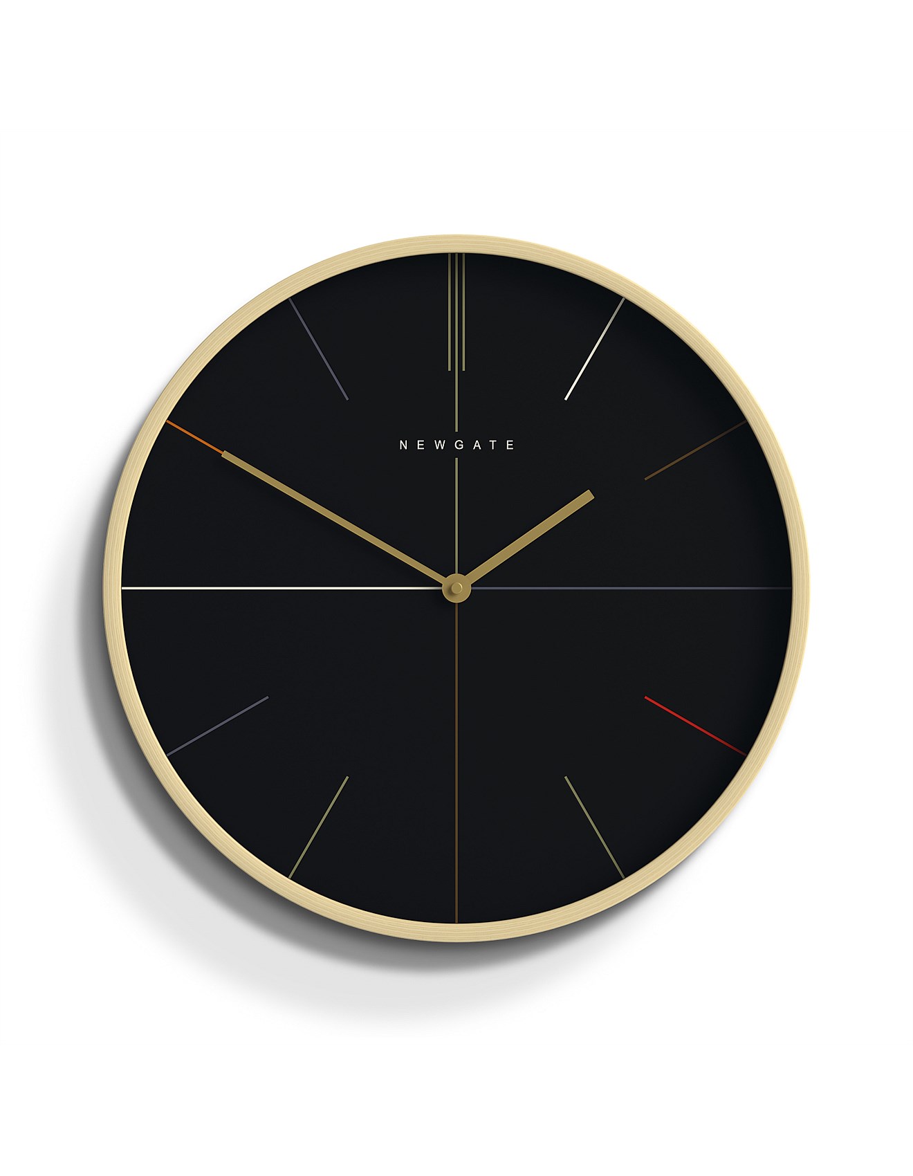 Newgate Newgate Mr Clarke Clock Pale Wood Reverse Hockey Dial | David Jones