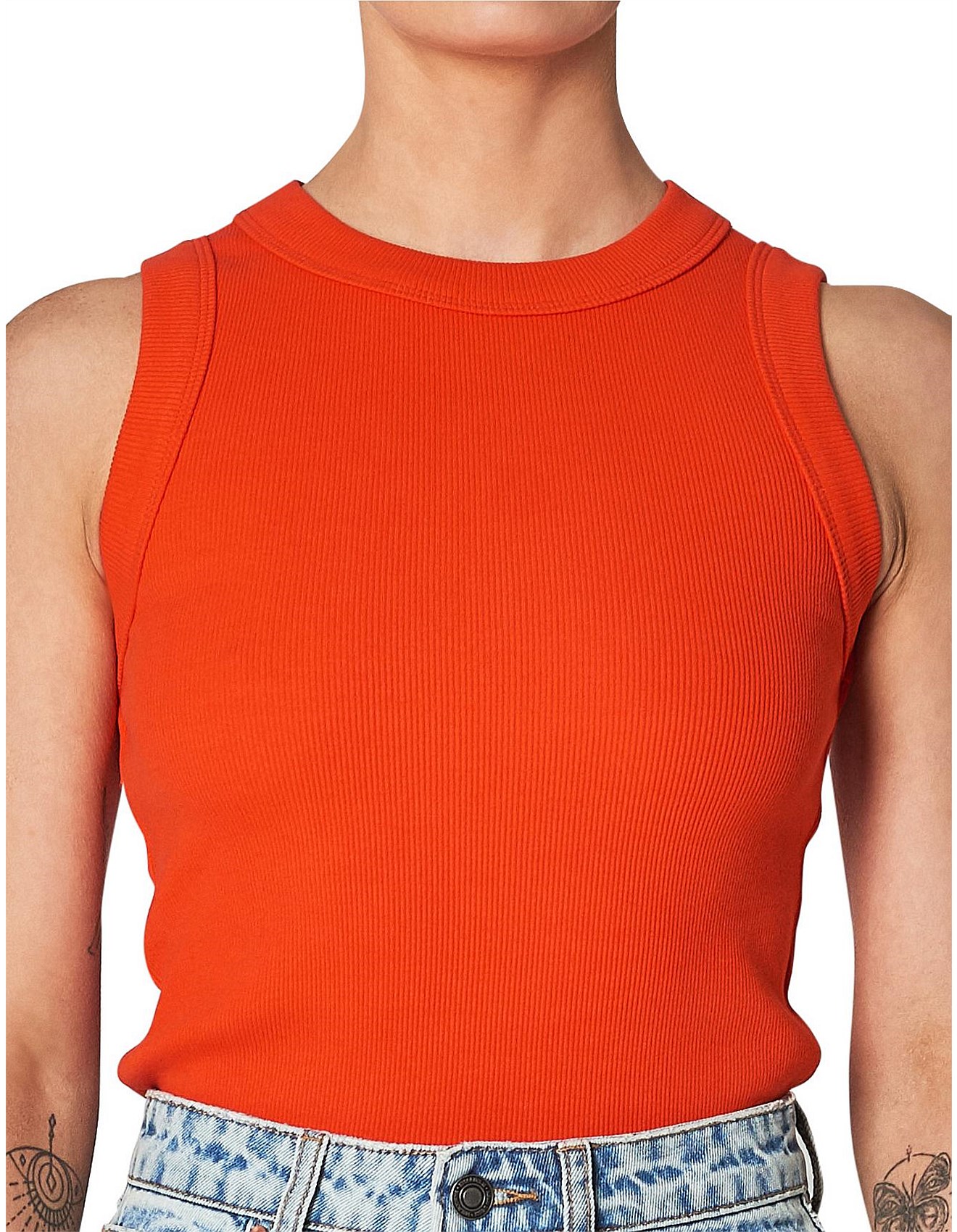 Neuw Denim Jonesy Rib Cotton Singlet | David Jones