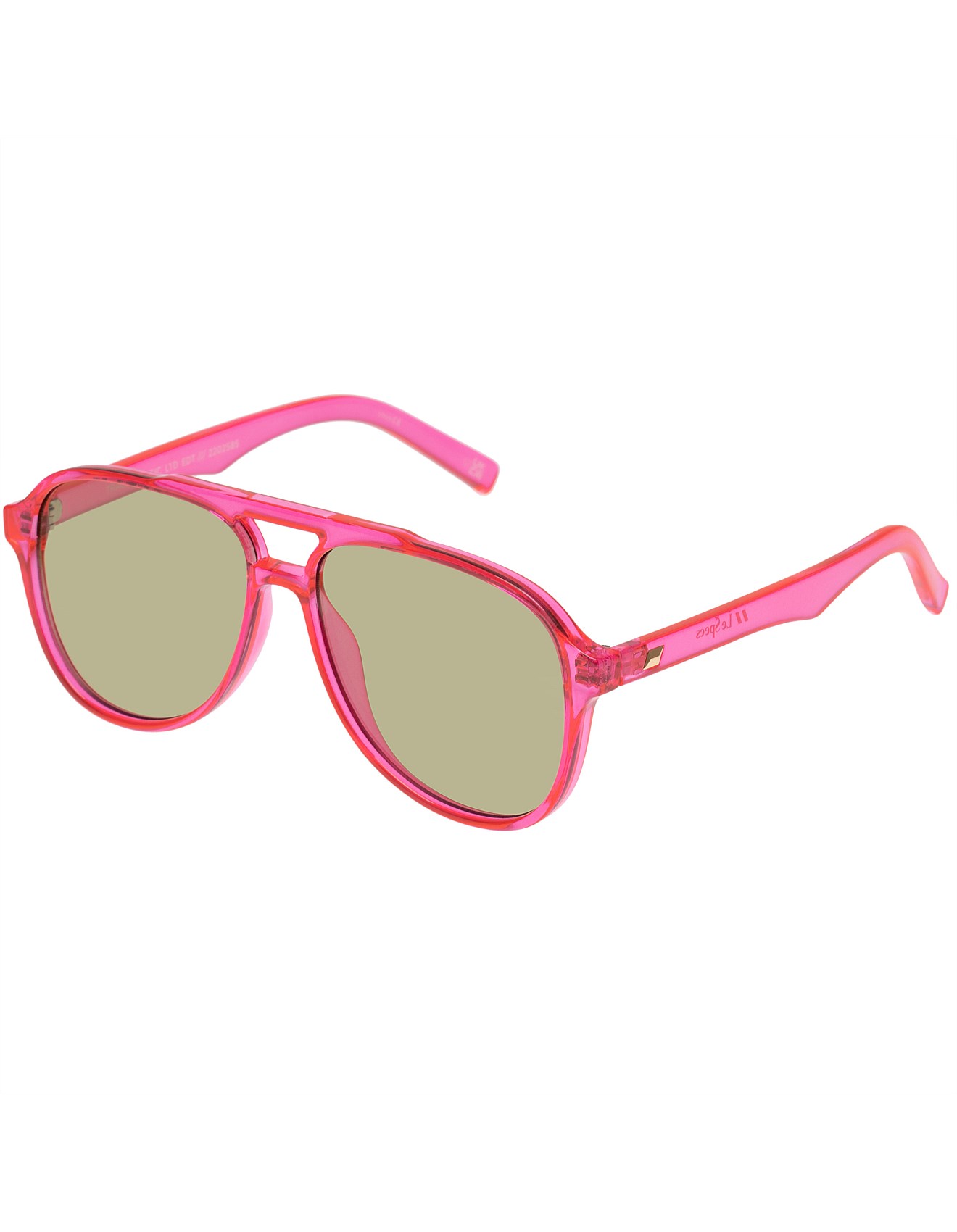 Le Specs Tragic Magic Ltd Pink Aviator Sunglasses | David Jones