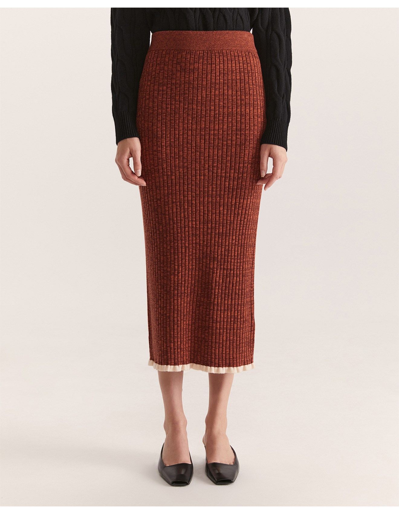 Saba Leo Rib Knit Skirt | David Jones