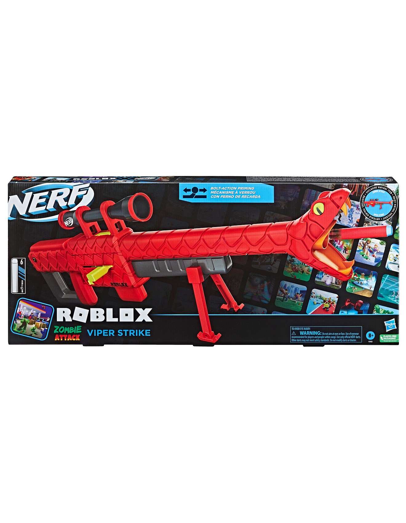 Nerf Nerf Roblox Zombie Attack: Viper Strike Dart Blaster | David Jones