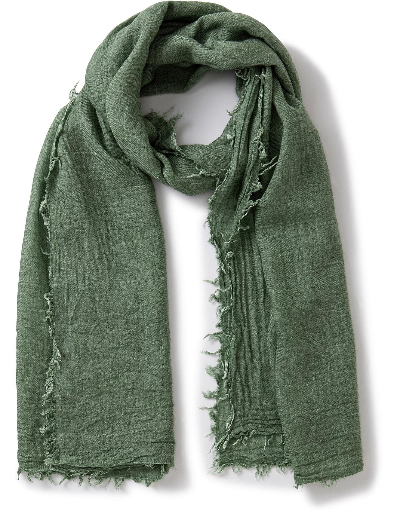 Milana Textured Scarf With Frayed Edge | David Jones