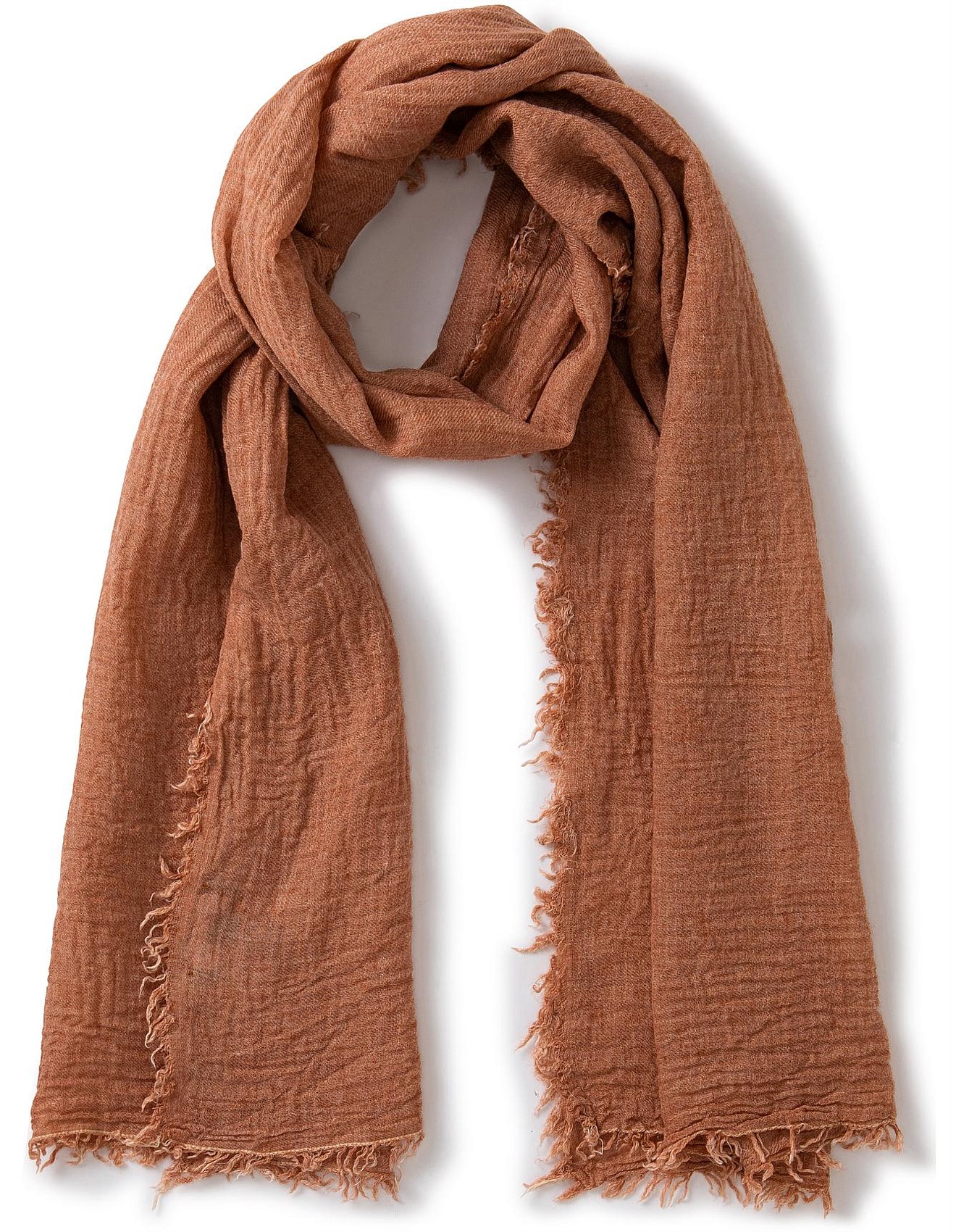 Milana Textured Scarf With Frayed Edge | David Jones