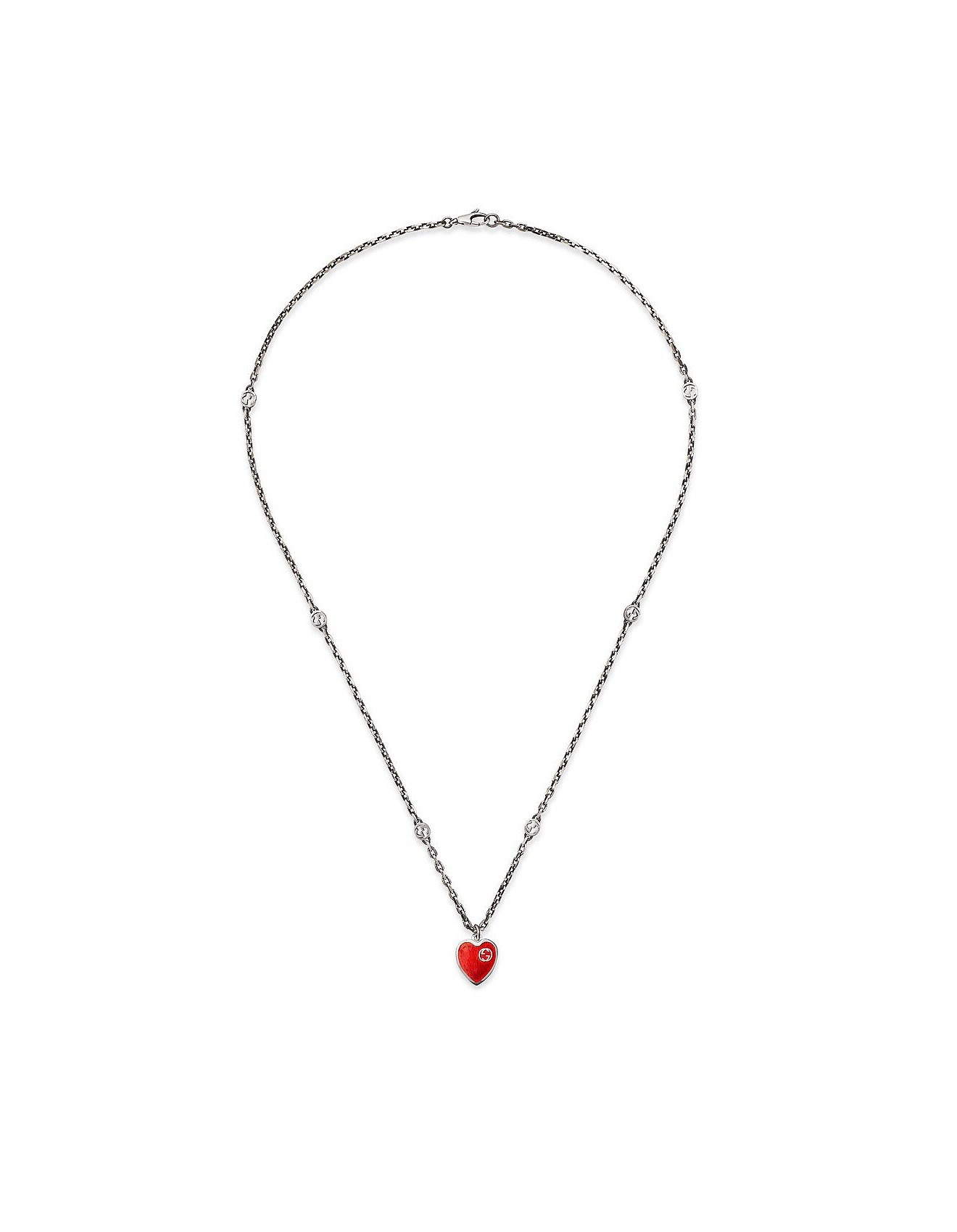 Gucci Gucci Heart Necklace With Interlocking G | David Jones