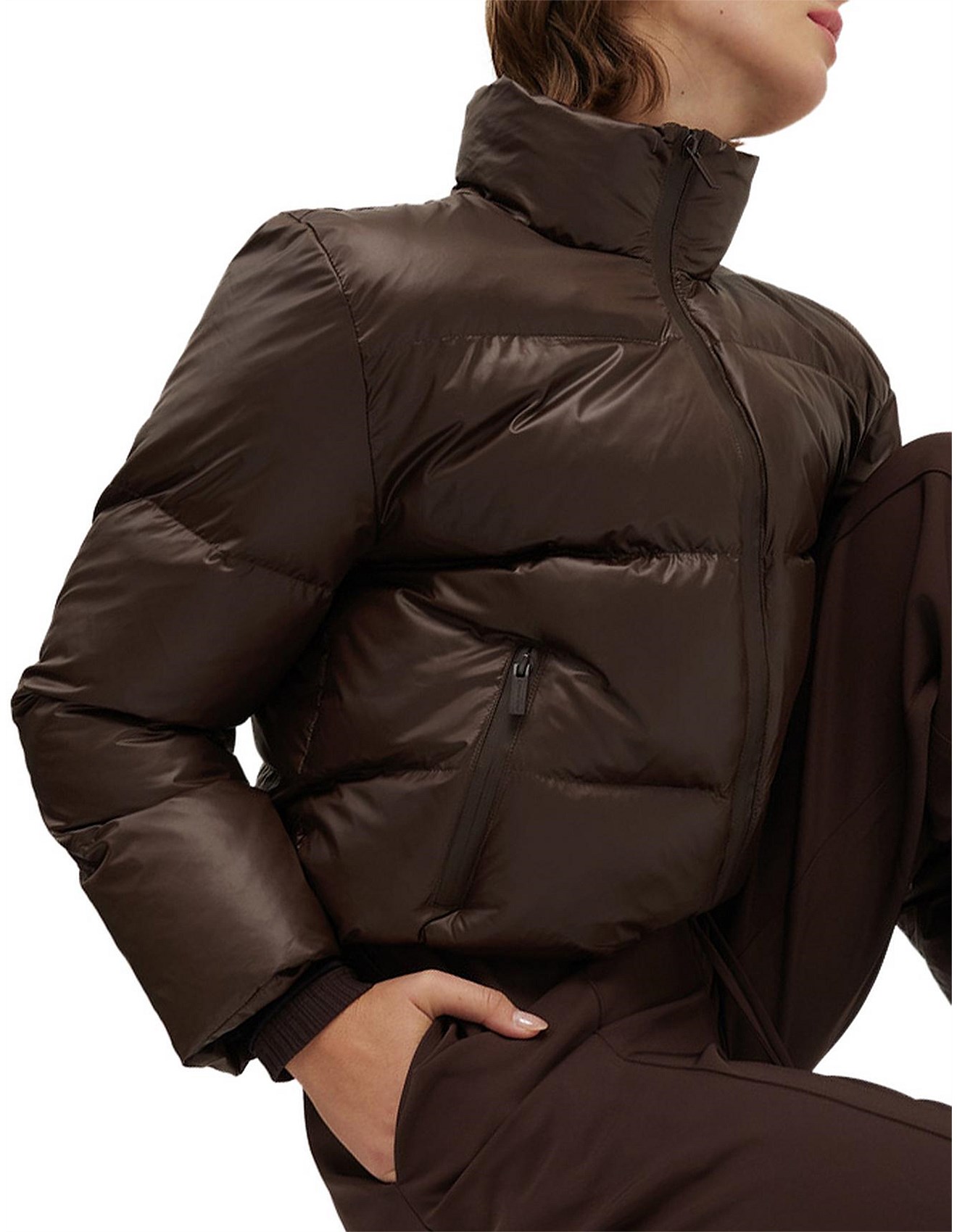 Country Road Recycled Polyester Zip Detail Puffer Jacket | David Jones