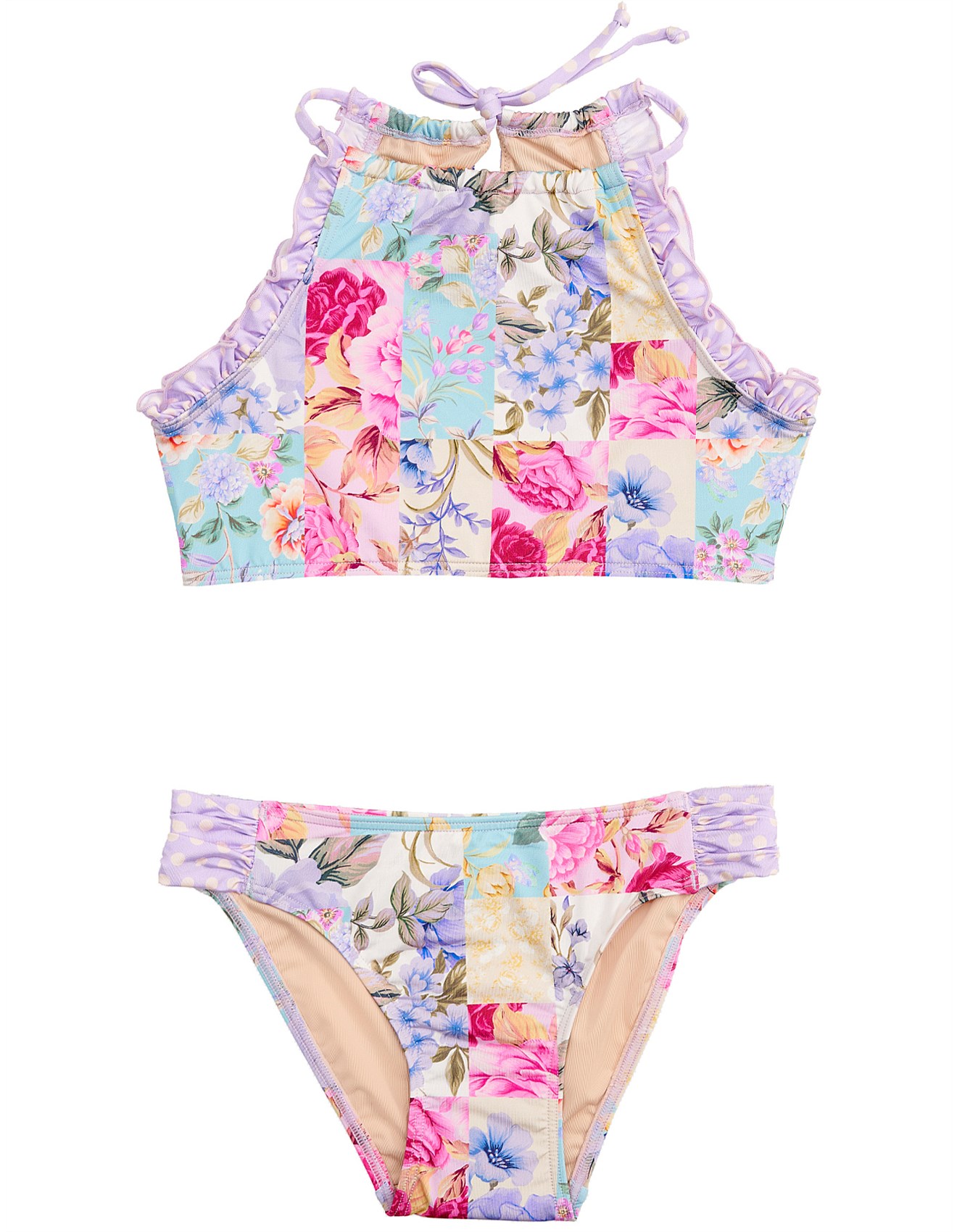 Aqua Blu Halter Bikini Set (girls 8-16) | David Jones