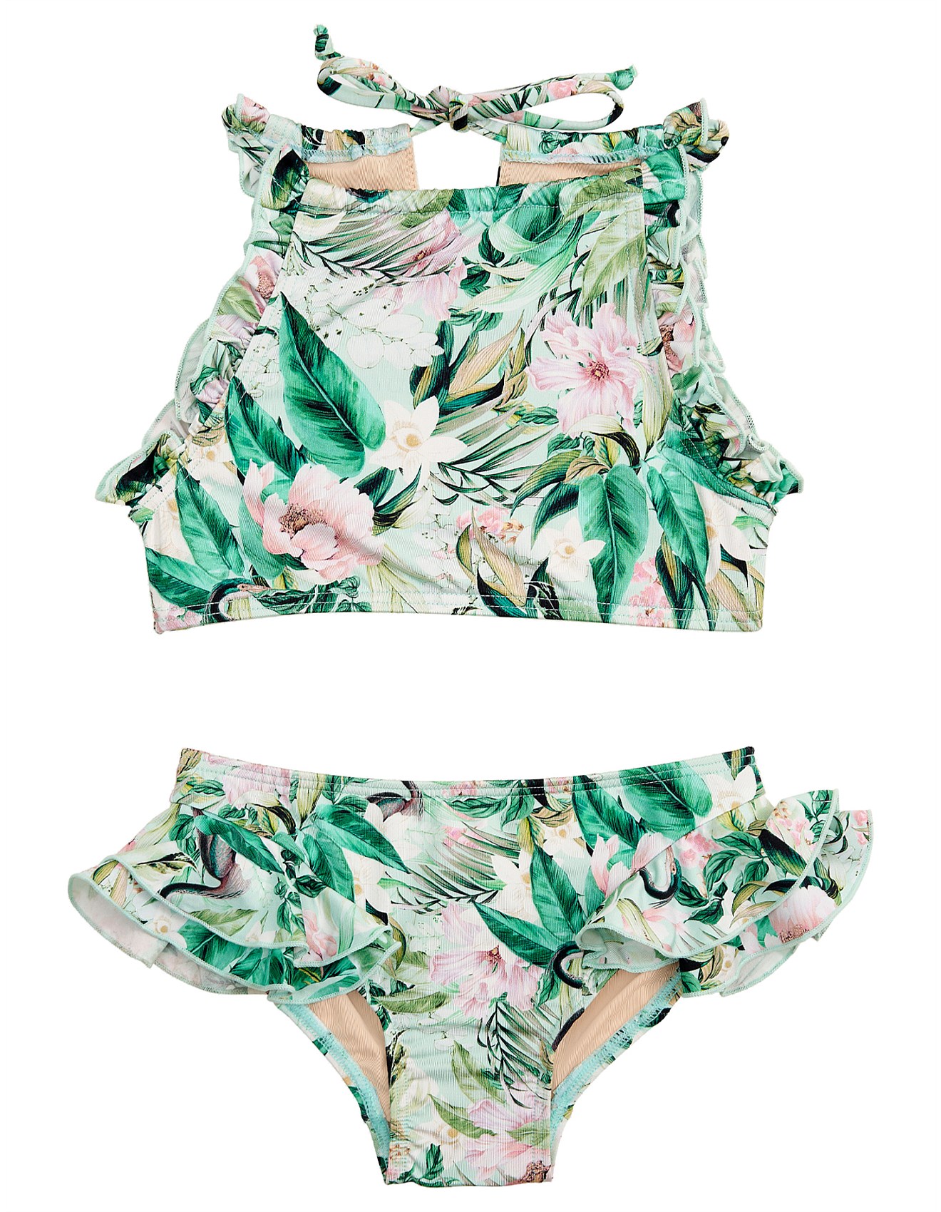 Aqua Blu Halter Neck Bikini Set (girls 2-7) | David Jones