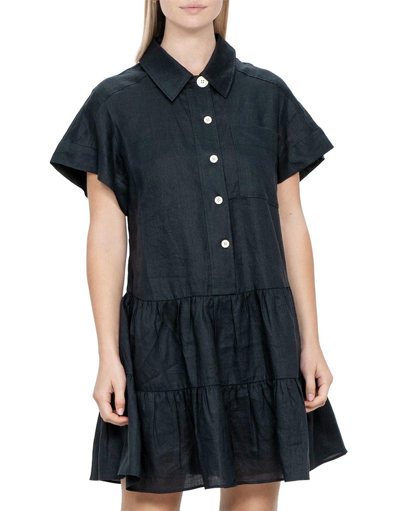 Veronika Maine Fine Ramie Shirt Dress | David Jones