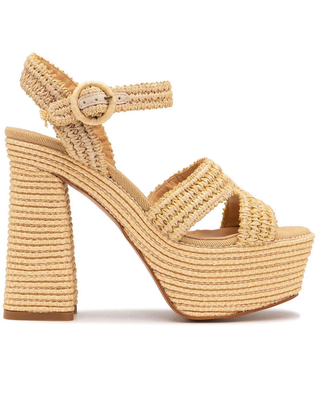 Castaner Adriana Rafia Platform Sandal | David Jones