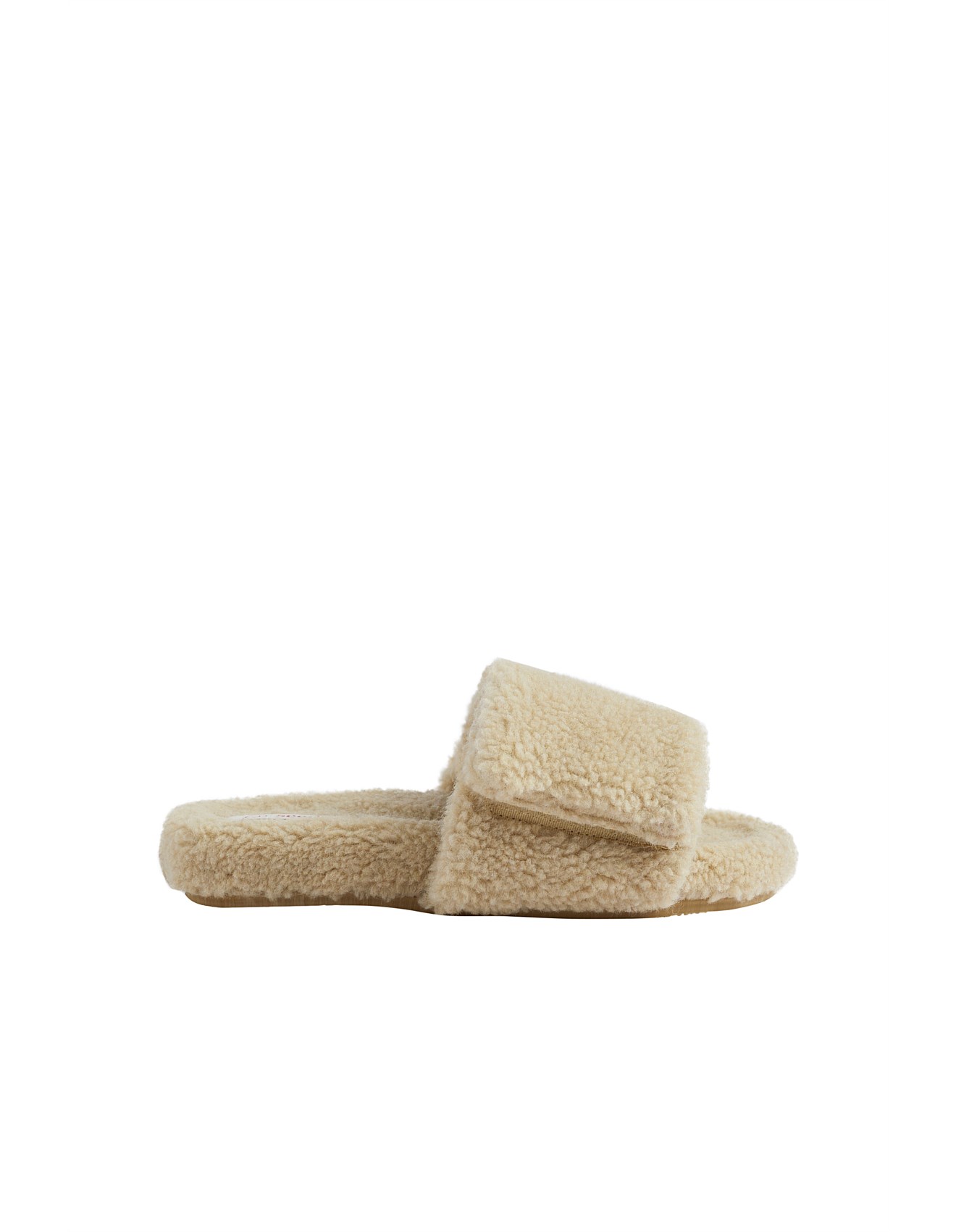 Seed Heritage Teddy Fur Slide | David Jones
