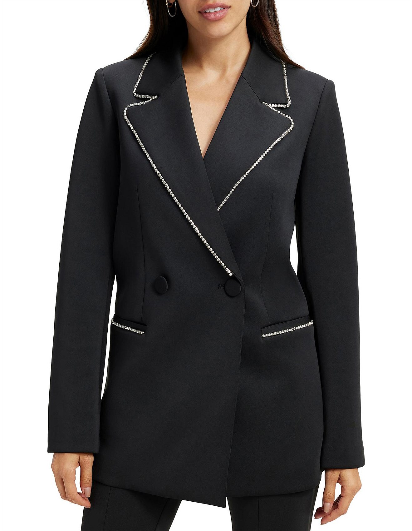Good American Scuba Crystal Blazer | David Jones