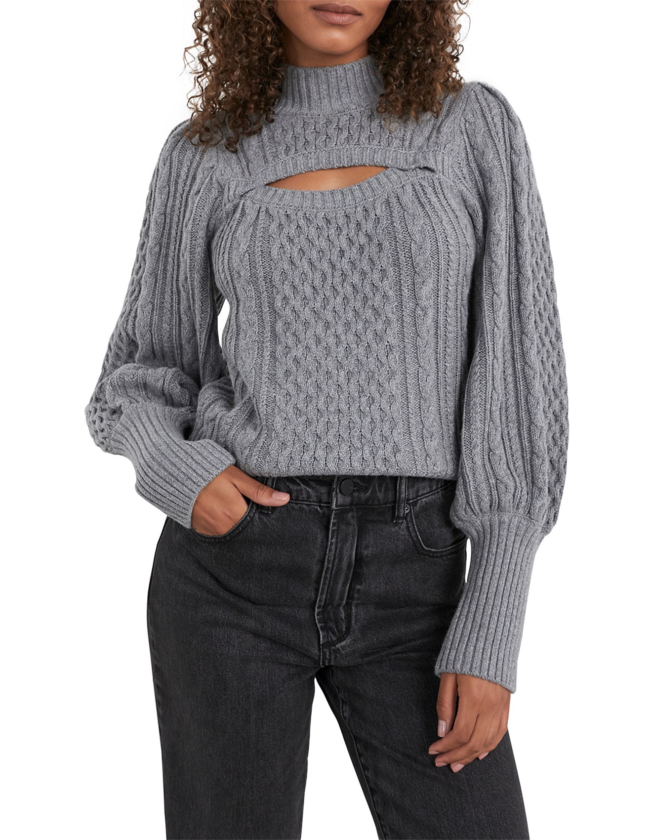 French Connection Cut Out Cable Knit | David Jones