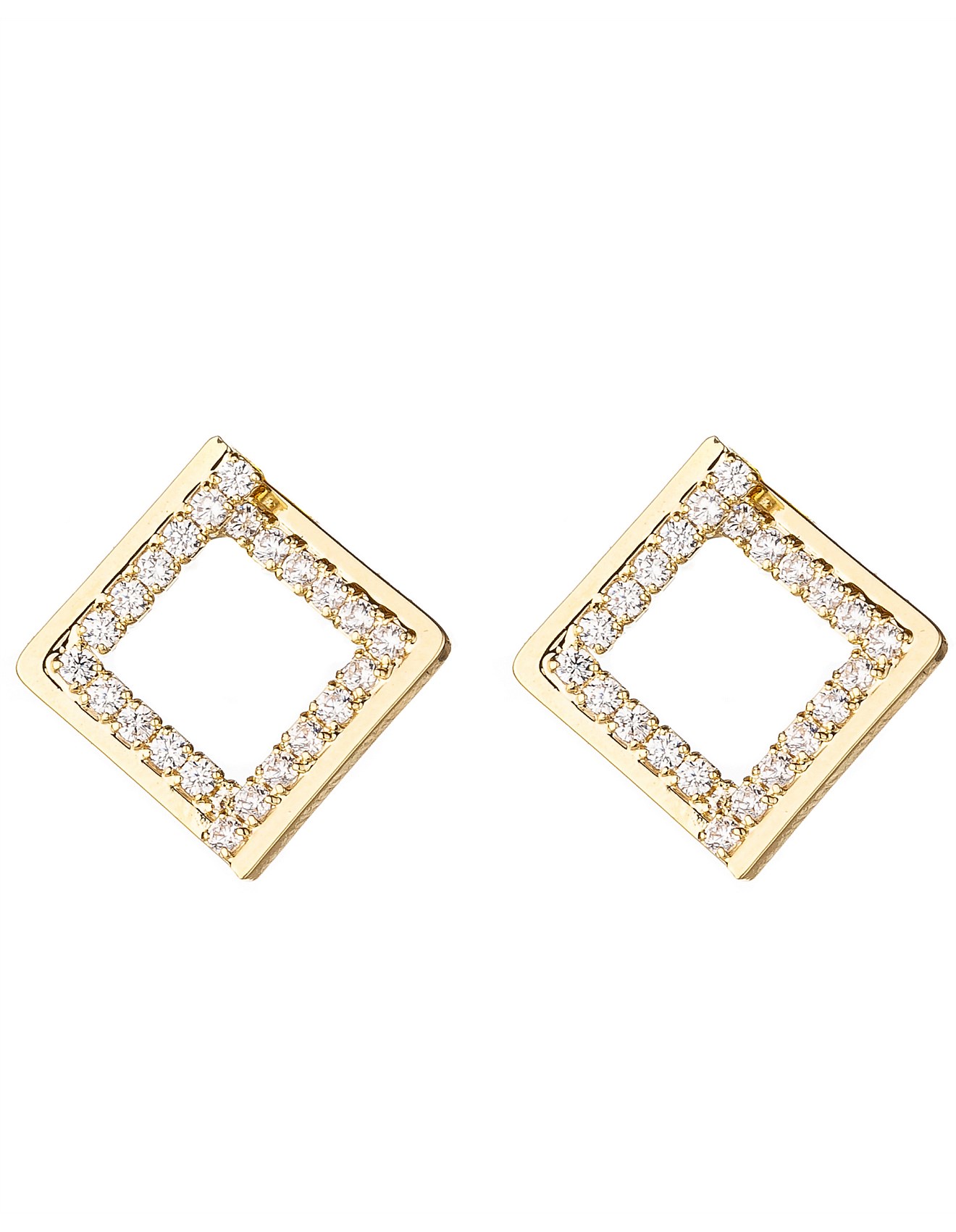 Gregory Ladner Cubic Zirconia Diamond Shaped Earring | David Jones