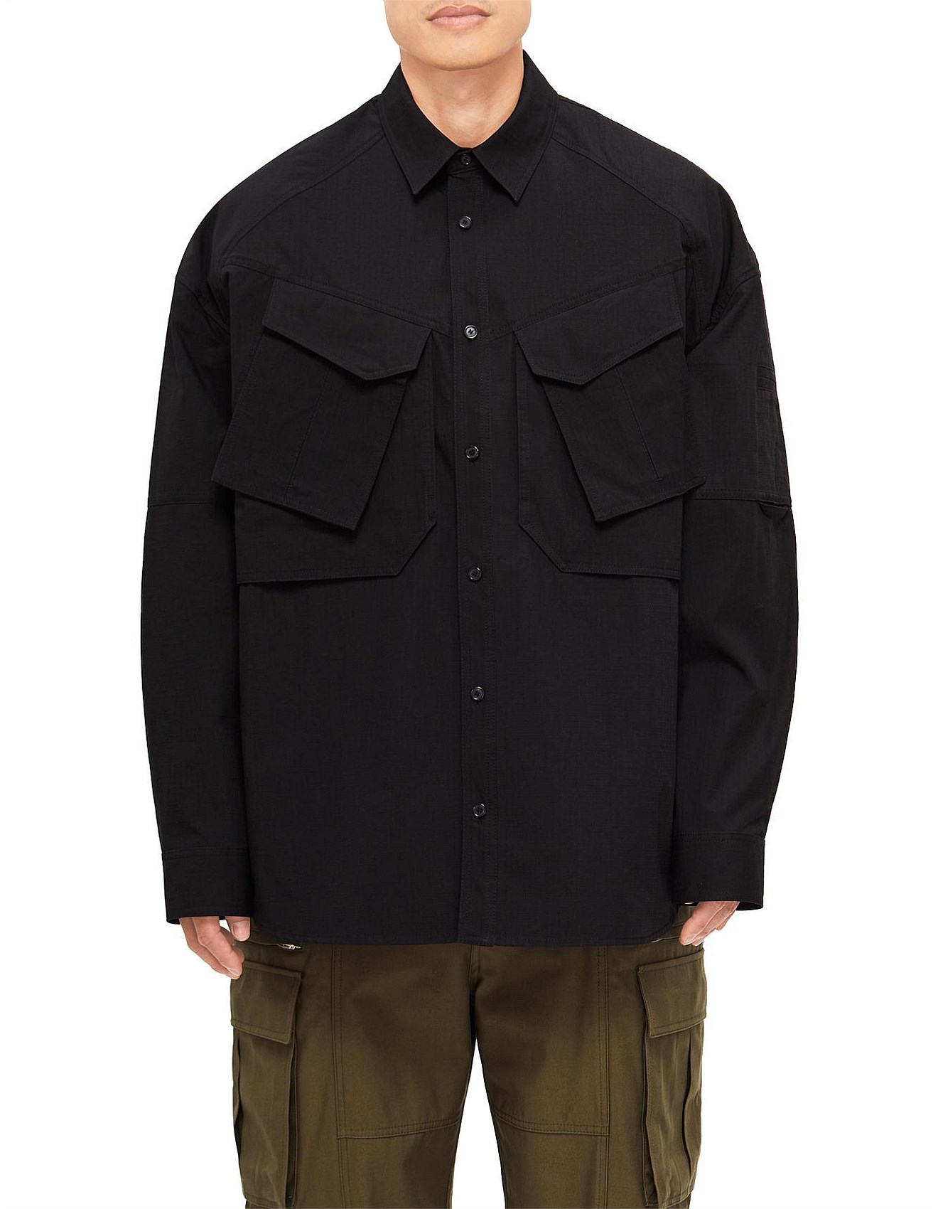 Juun.j Tilted Chest Pocket Shirts | David Jones