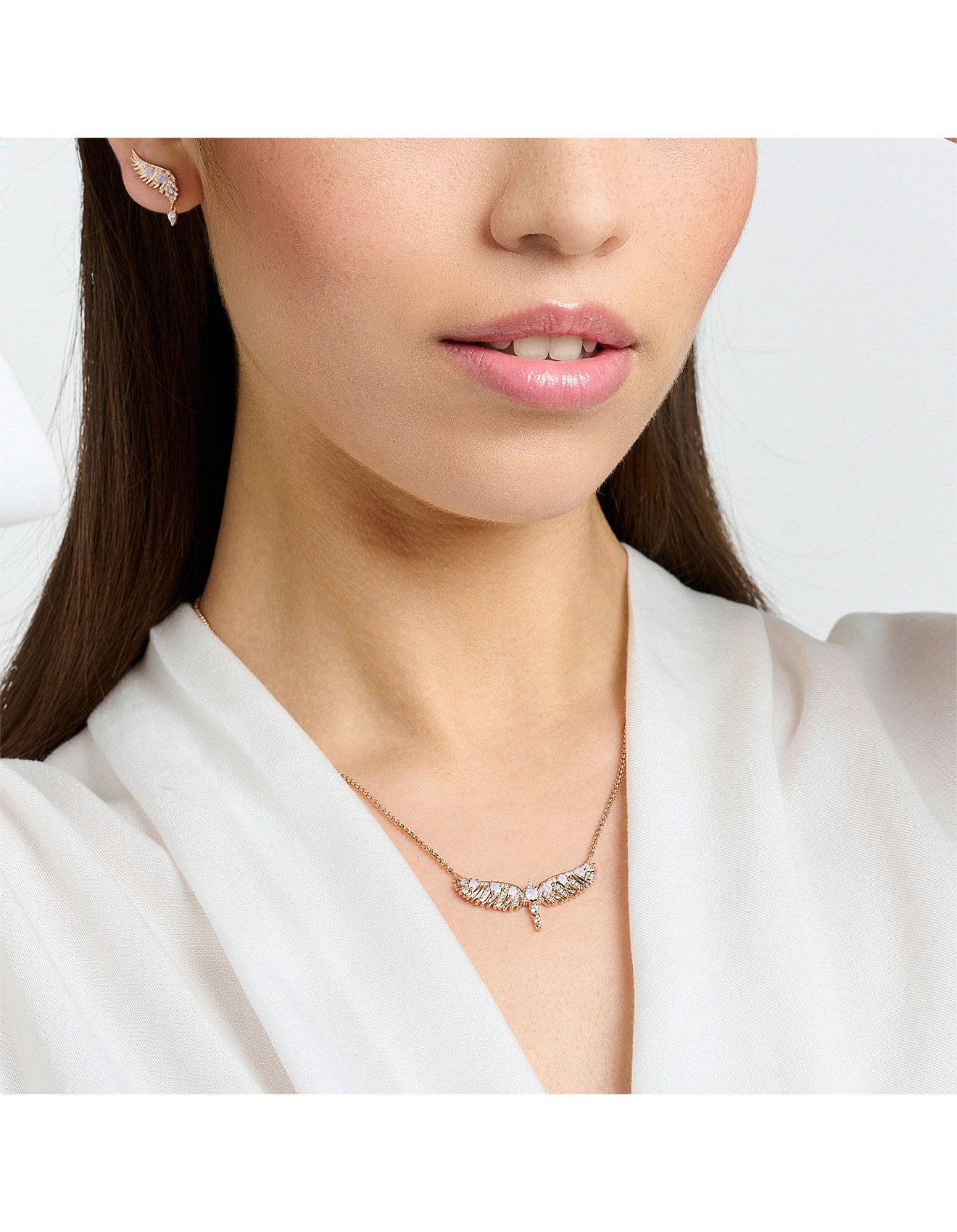 Thomas Sabo Rising Phoenix Rose Gold Necklace 40-45cm | David Jones