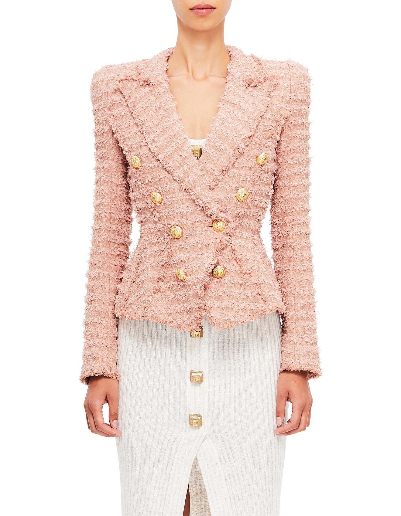 Balmain 8 Button Tweed Jacket | David Jones