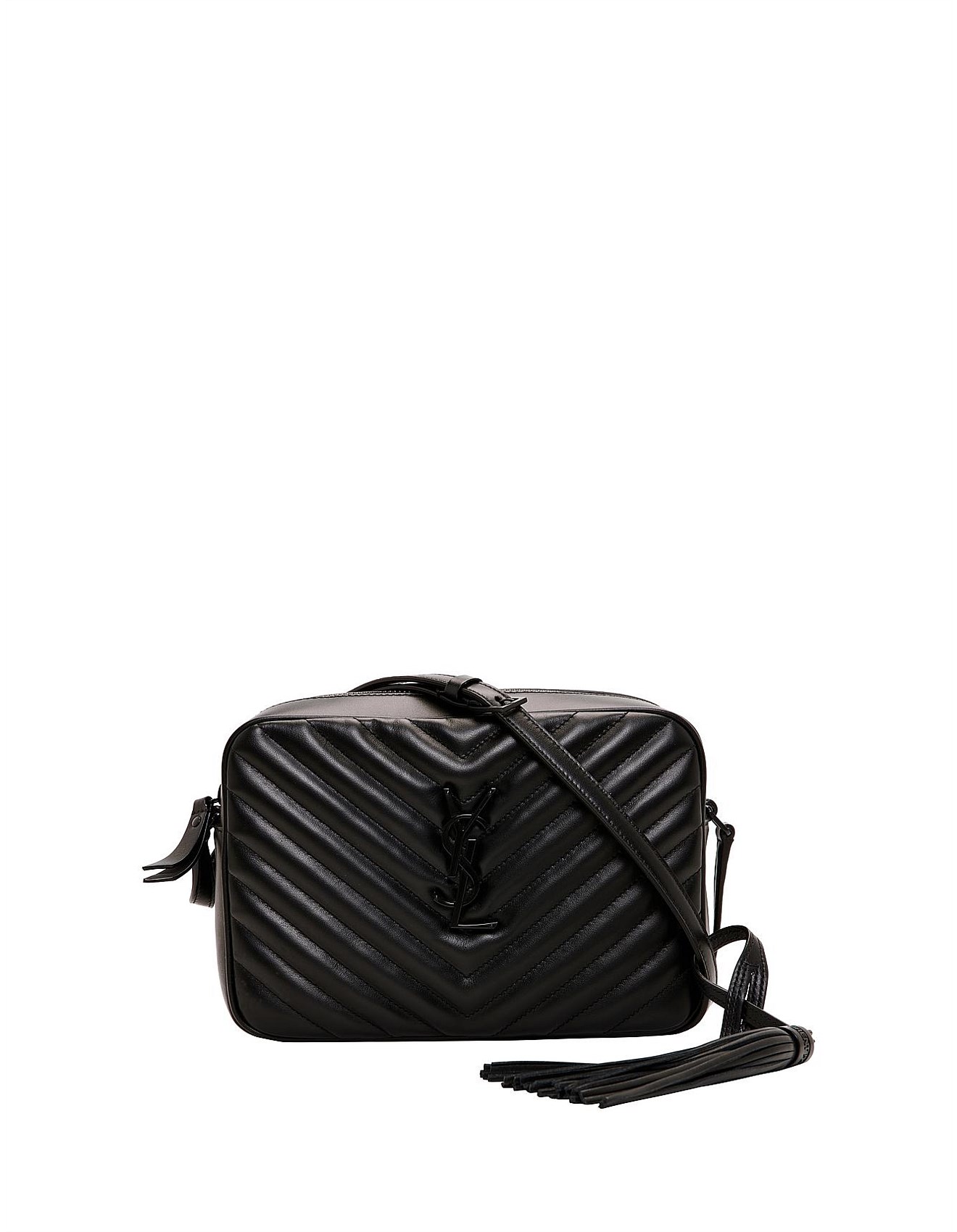 Saint Laurent Lou Camera Bag Black Logo | David Jones