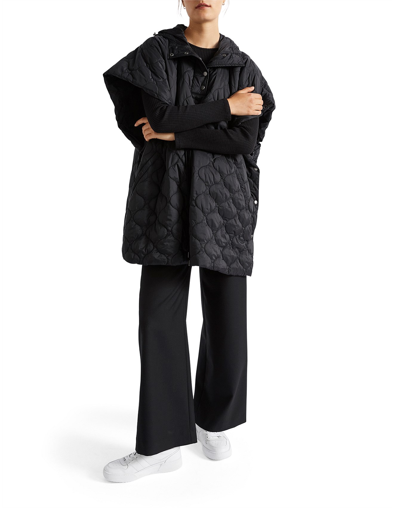 Seed Heritage Quilted Poncho | David Jones