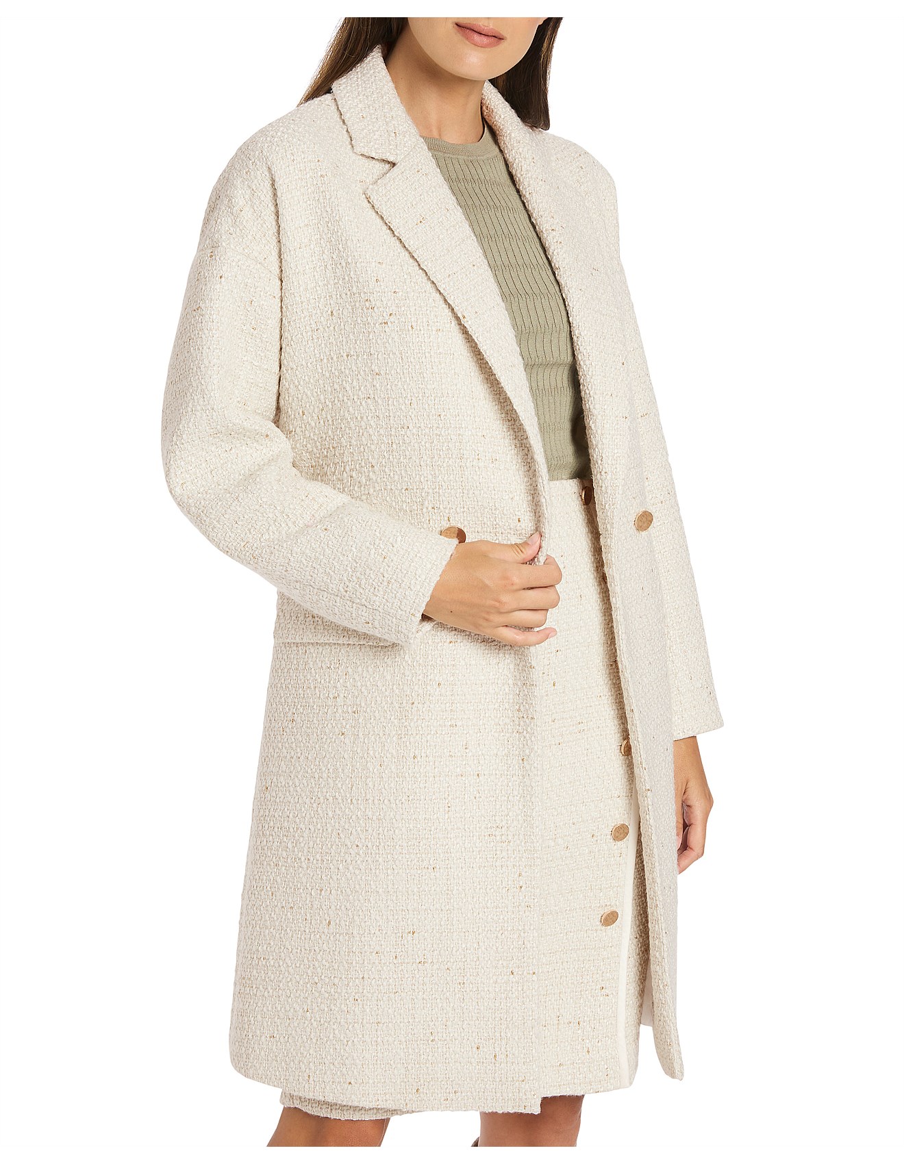 David Lawrence Clevance Boucle Coat | David Jones