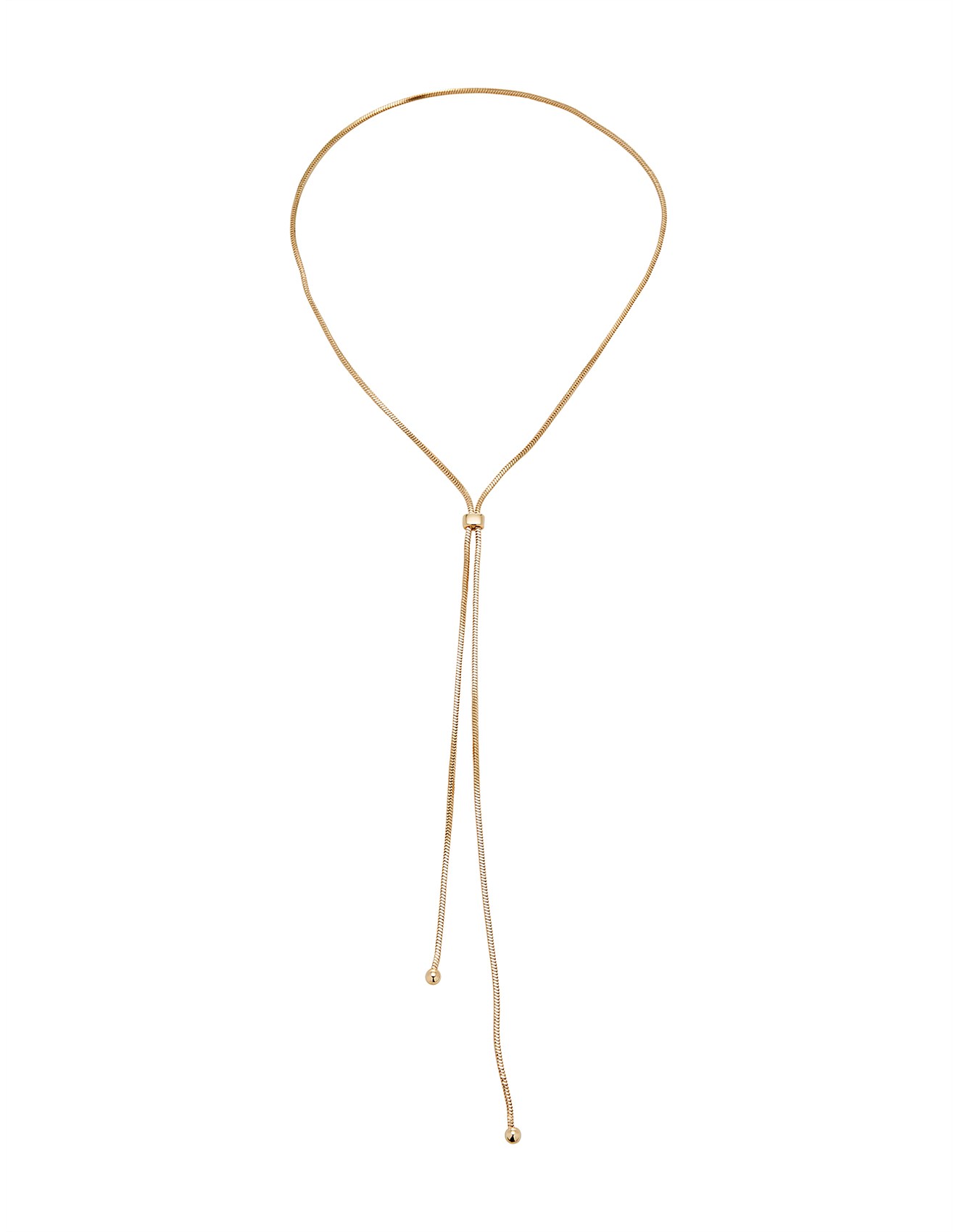 David Lawrence Modern Chain Lariat Necklace | David Jones