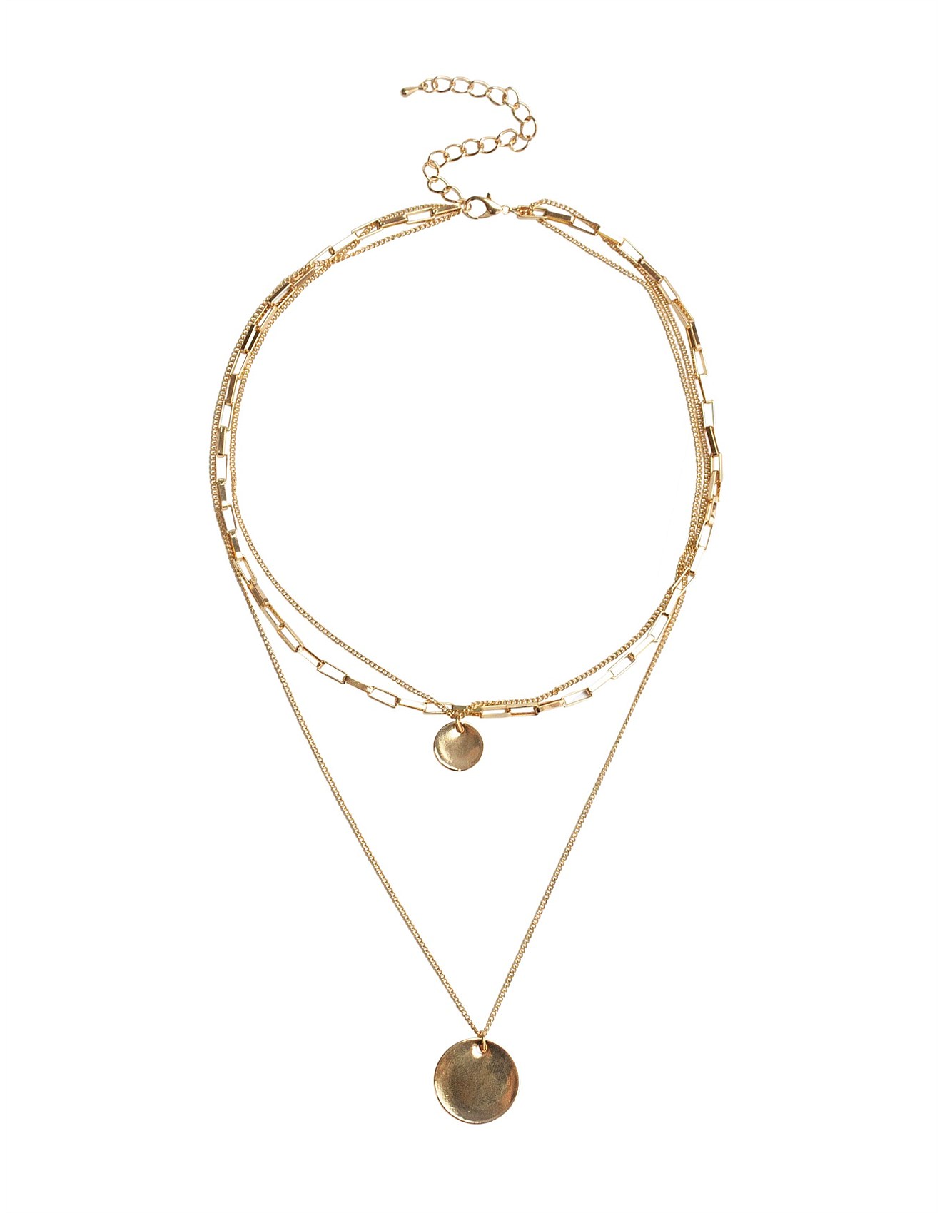 David Lawrence Layered Pendant Necklace | David Jones