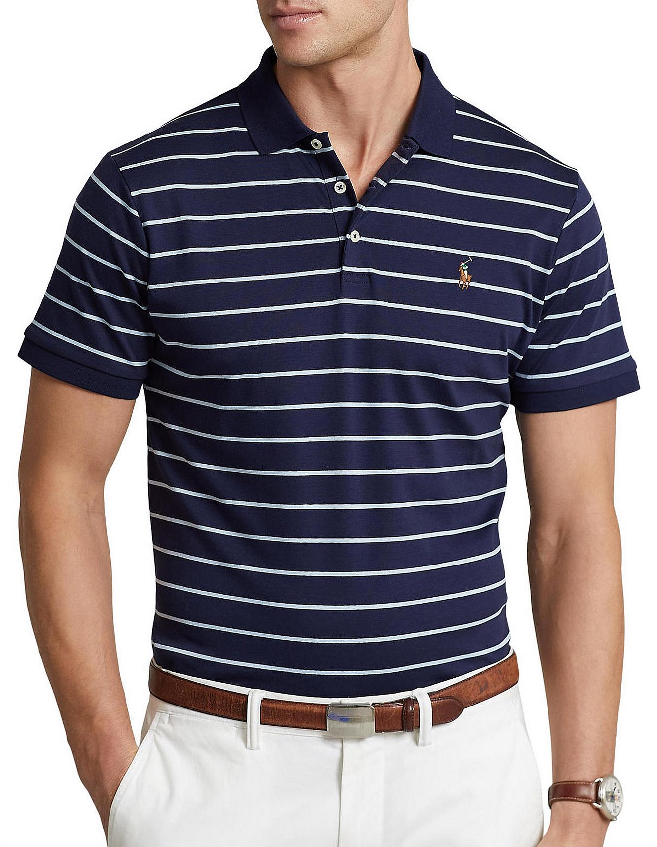Polo Ralph Lauren Custom Slim Fit Soft Cotton Polo Shirt | David Jones