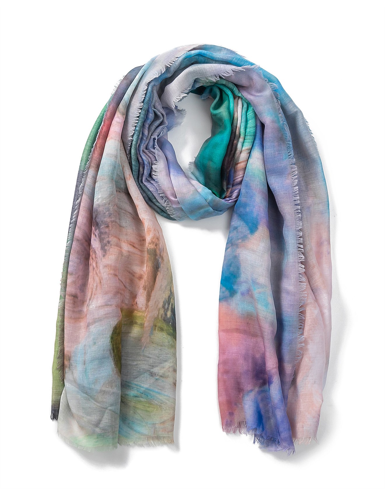 Gregory Ladner Abstract Painting Scarf | David Jones