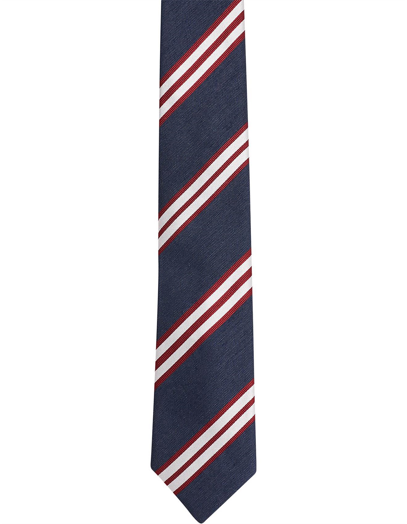Oxford Varsity Stripe Tie | David Jones