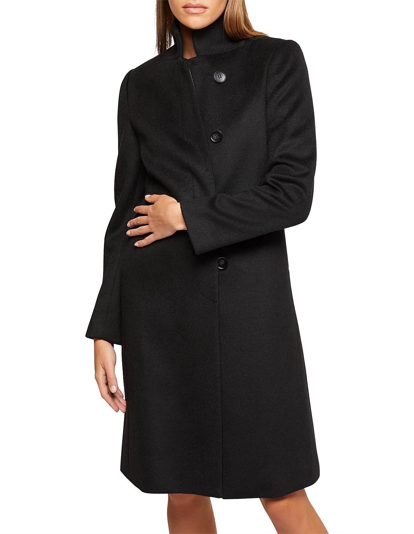 Oxford Olive Woll Rich Coat | David Jones