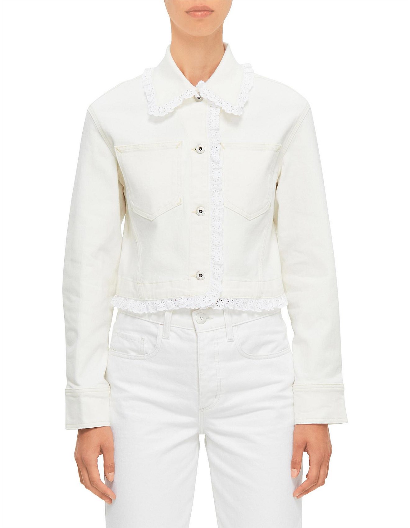 Kenzo Bleached Cropped Denim Jacket | David Jones