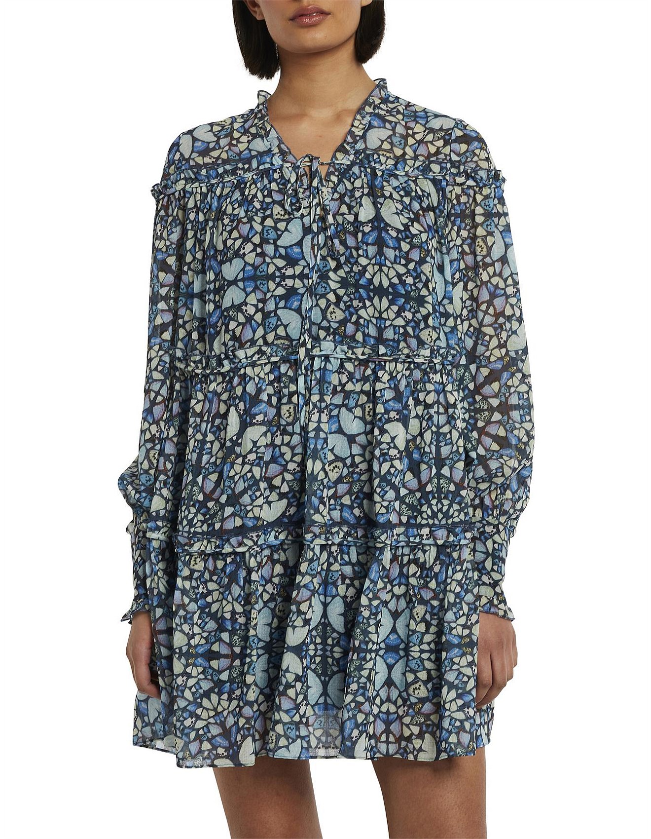 Ted Baker Dalyla Swing Mini Dress With Ruffle Tier Detail | David Jones