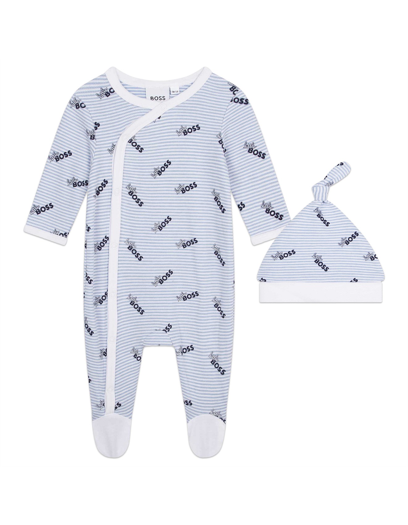 Boss Pyjamas + Pull On Hat Set (nb-9m) | David Jones